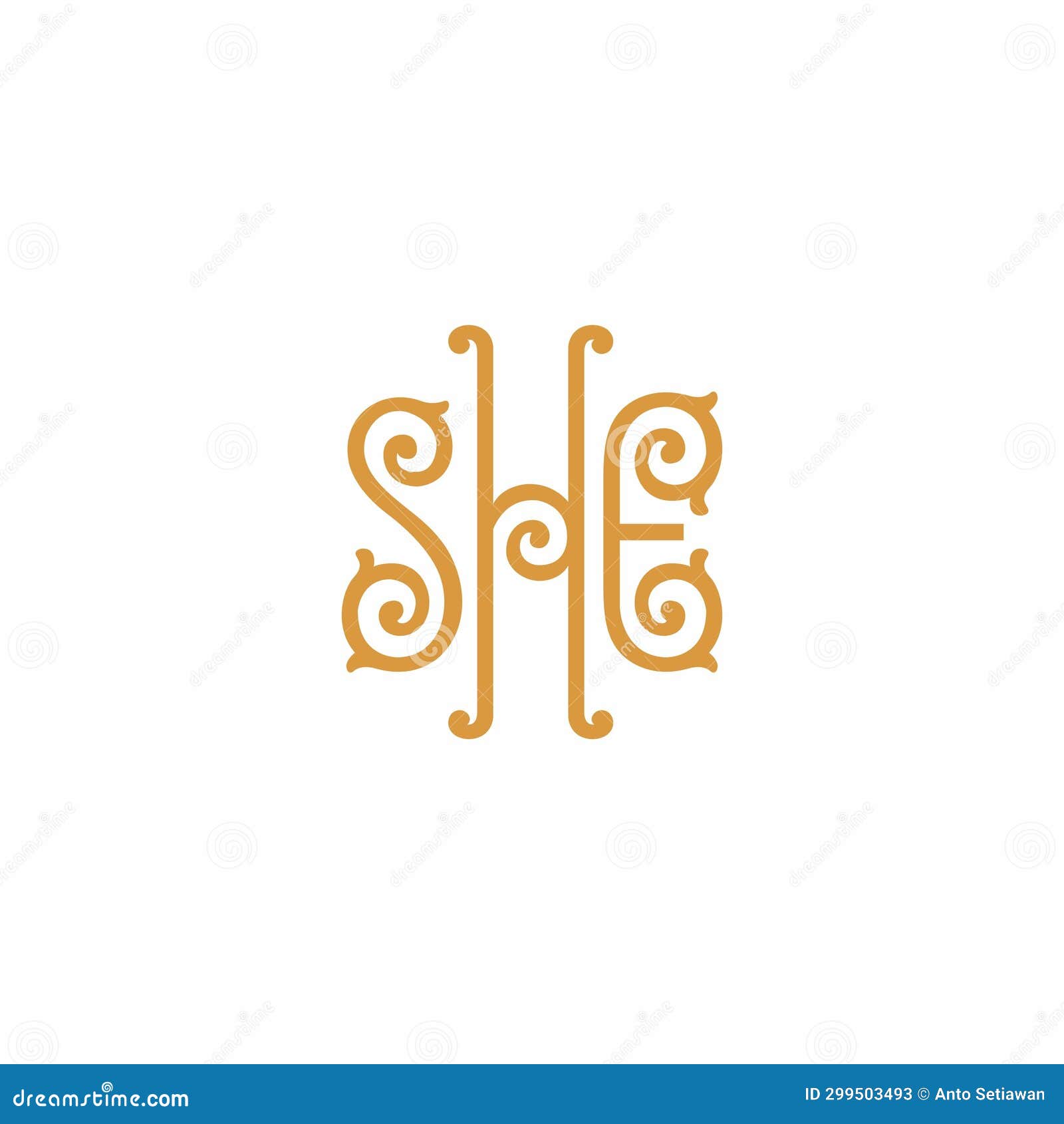 She Initial Logo Design. she Icon Stock Illustration - Illustration of ...