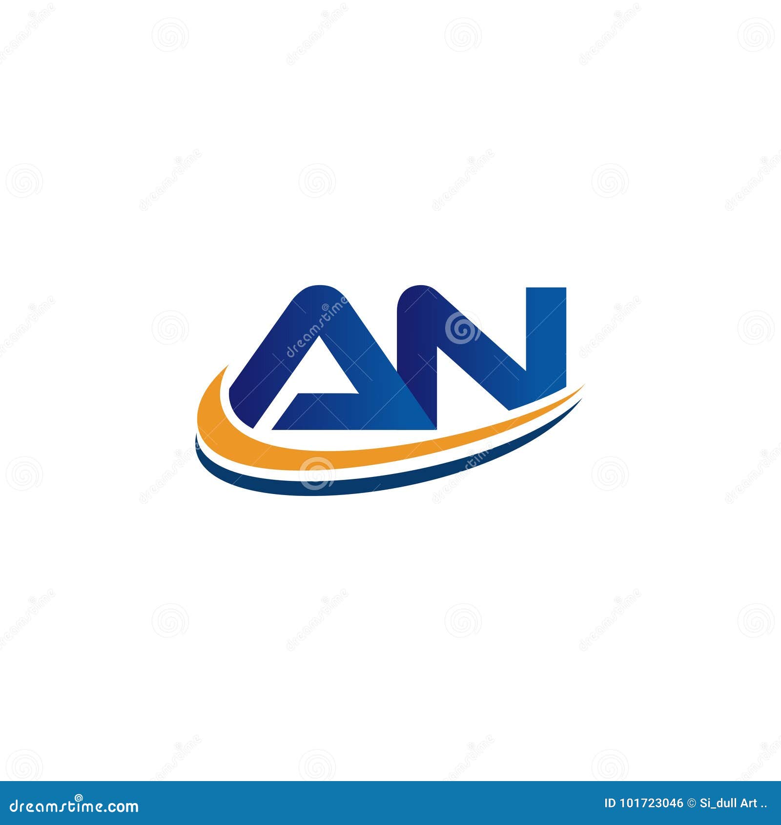 Initial logo design an stock vector. Illustration of real - 101723046