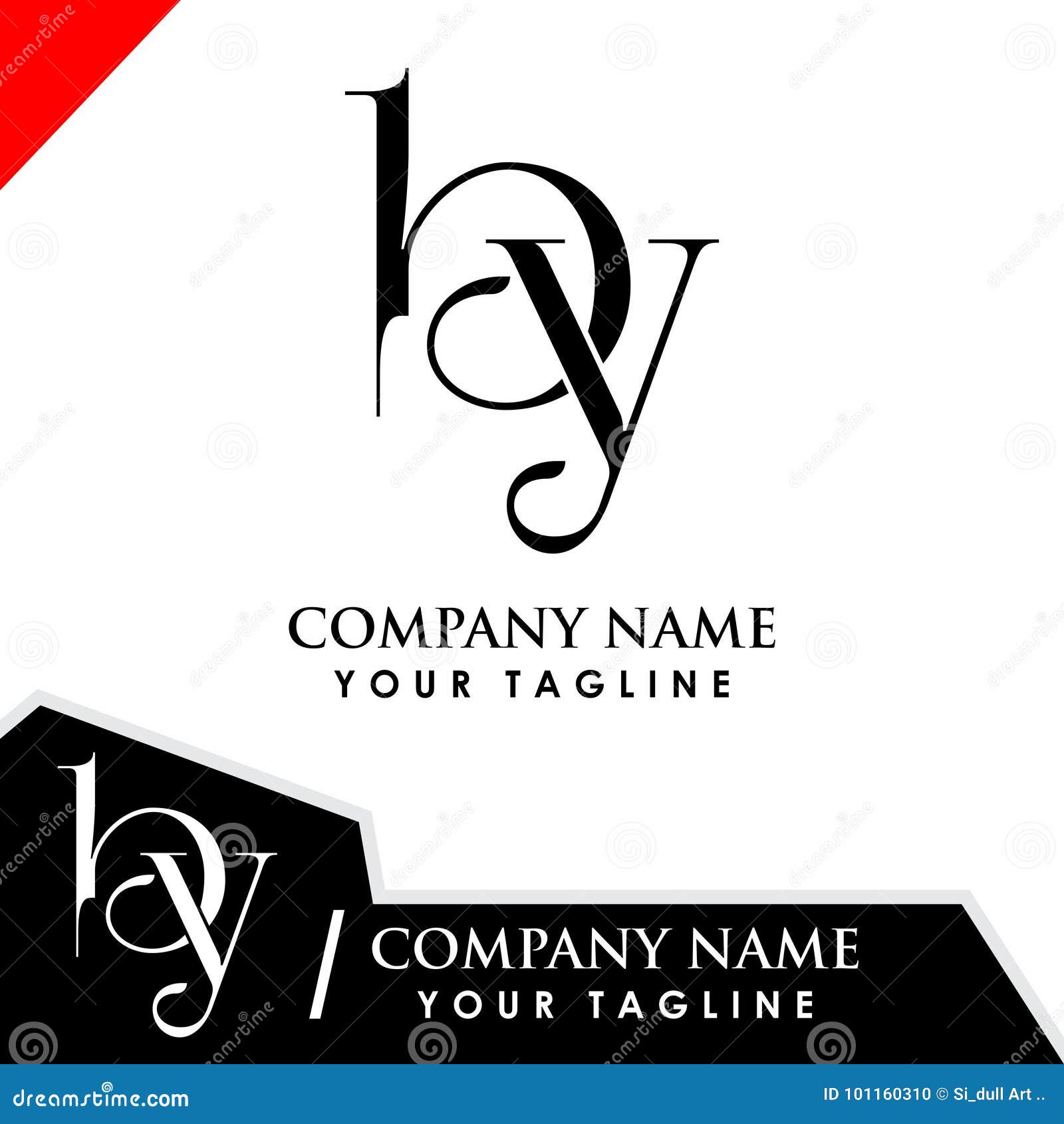 Initial logo design by stock vector. Illustration of modern - 101160310