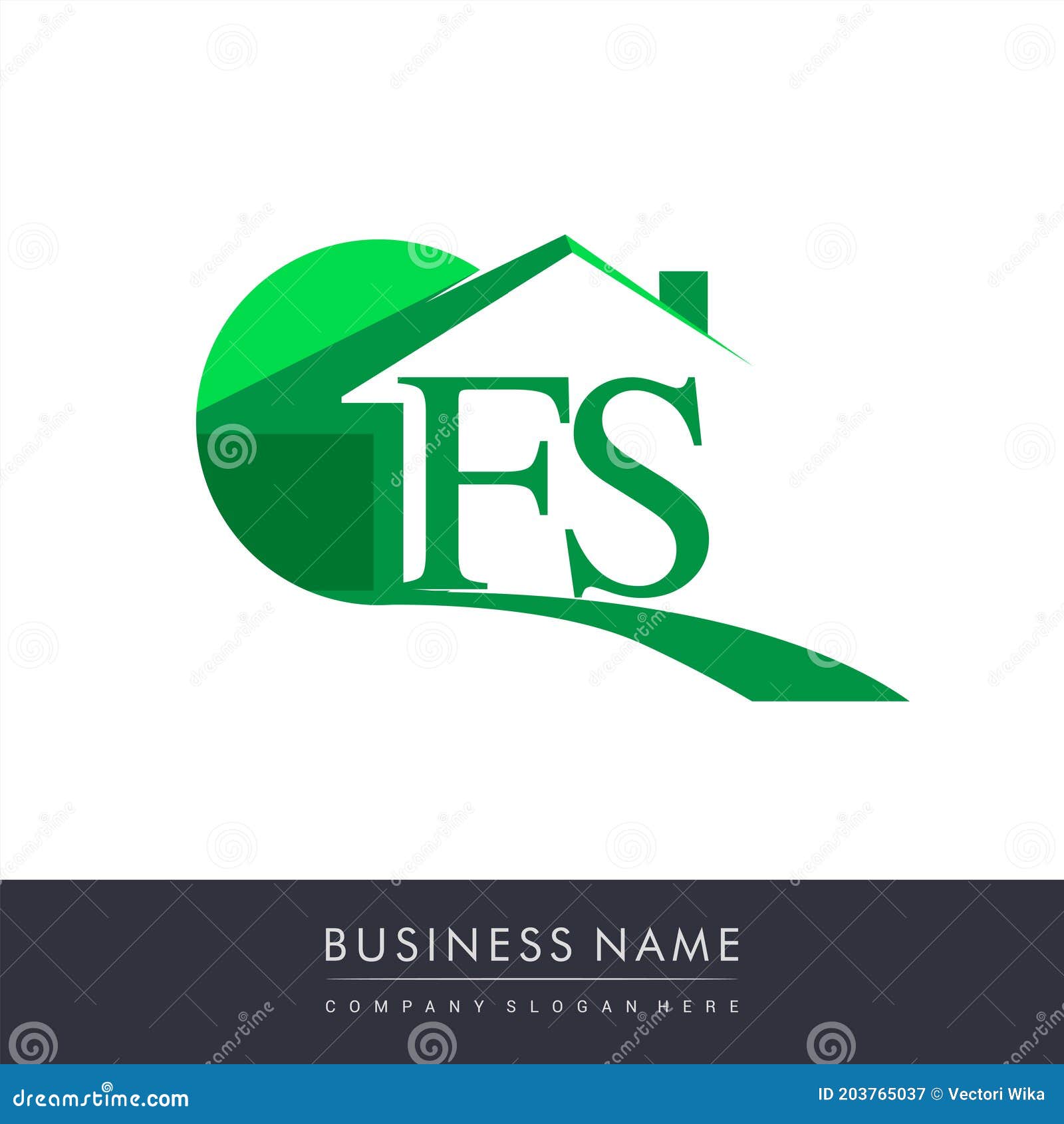 Initial Logo FS With House Icon, Business Logo And Property Developer ...