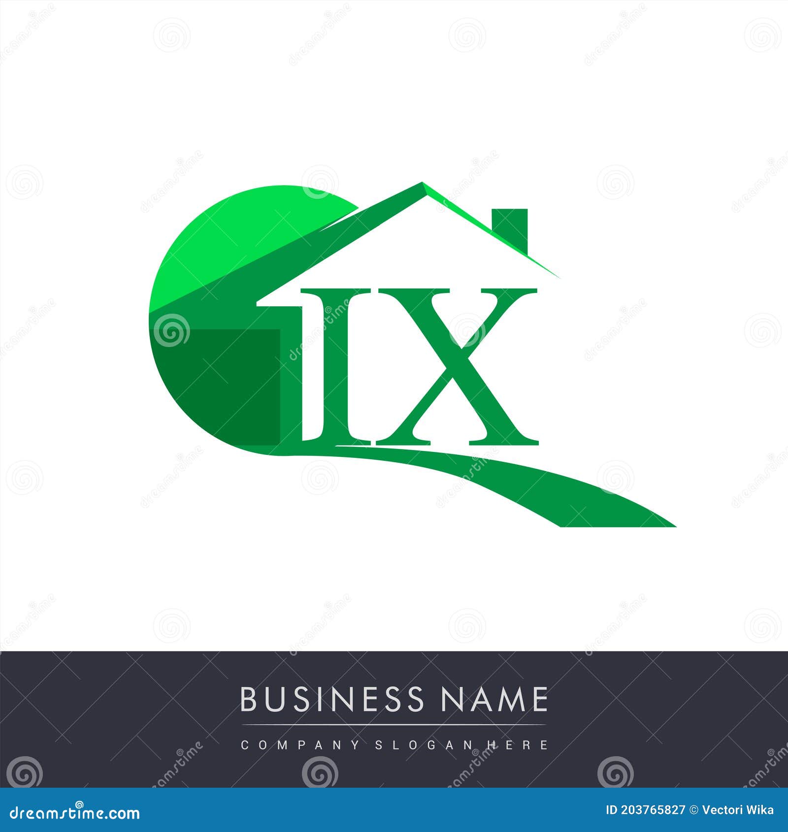 Initial Logo IX with House Icon, Business Logo and Property Developer ...