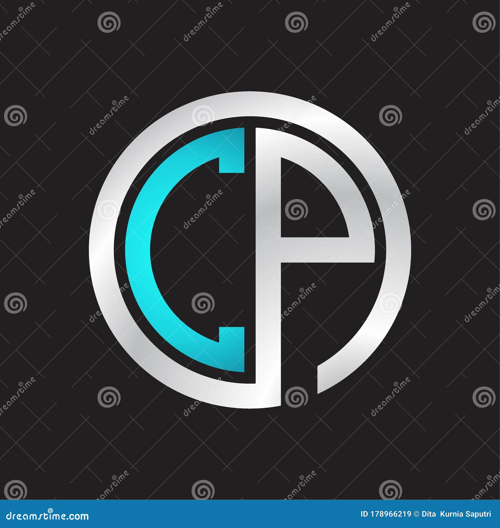 CP Initial Logo Linked Circle Monogram Stock Vector - Illustration of ...