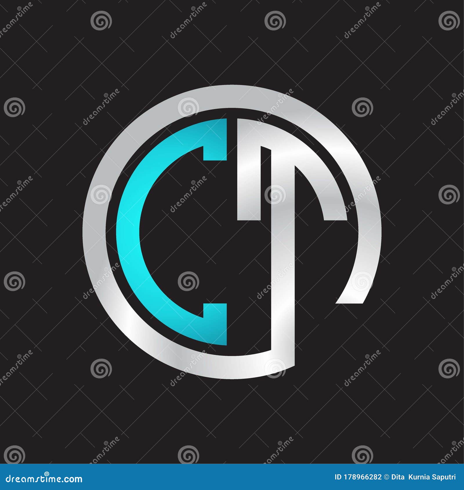 CT Initial Logo Linked Circle Monogram Stock Vector - Illustration of ...