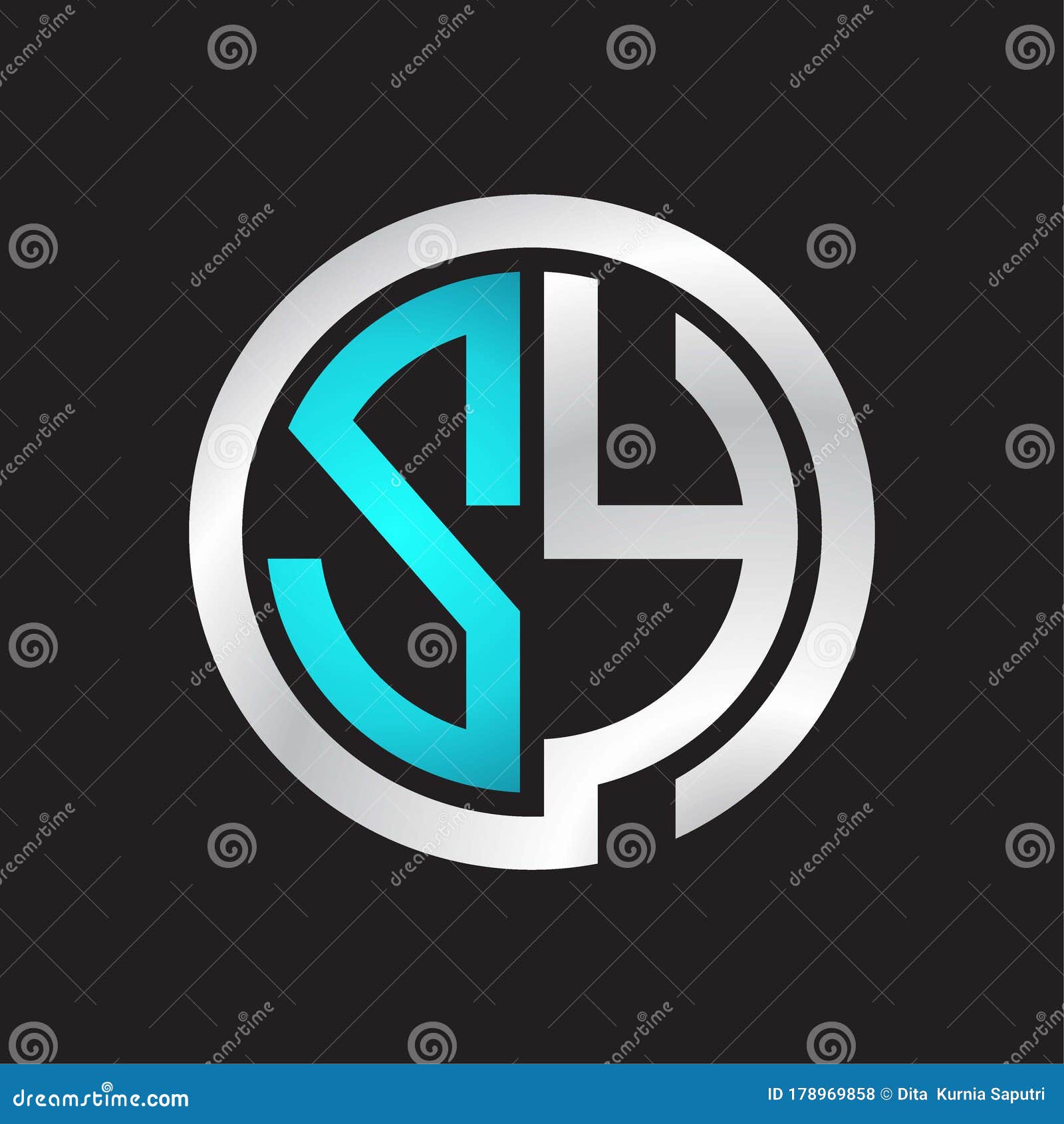 SY Initial Logo Linked Circle Monogram Stock Vector - Illustration of ...