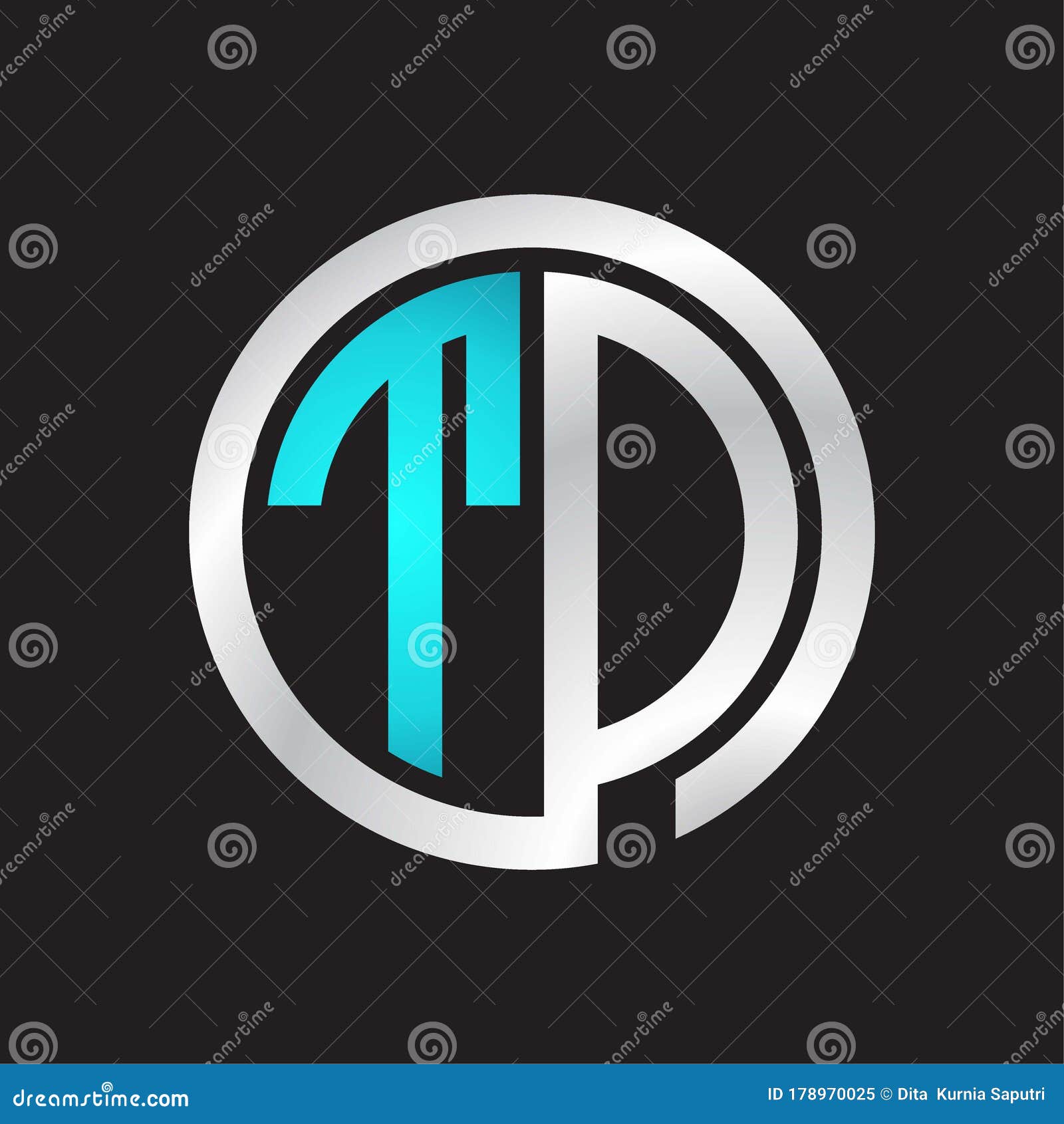 TD Initial Logo Linked Circle Monogram Stock Vector - Illustration of ...