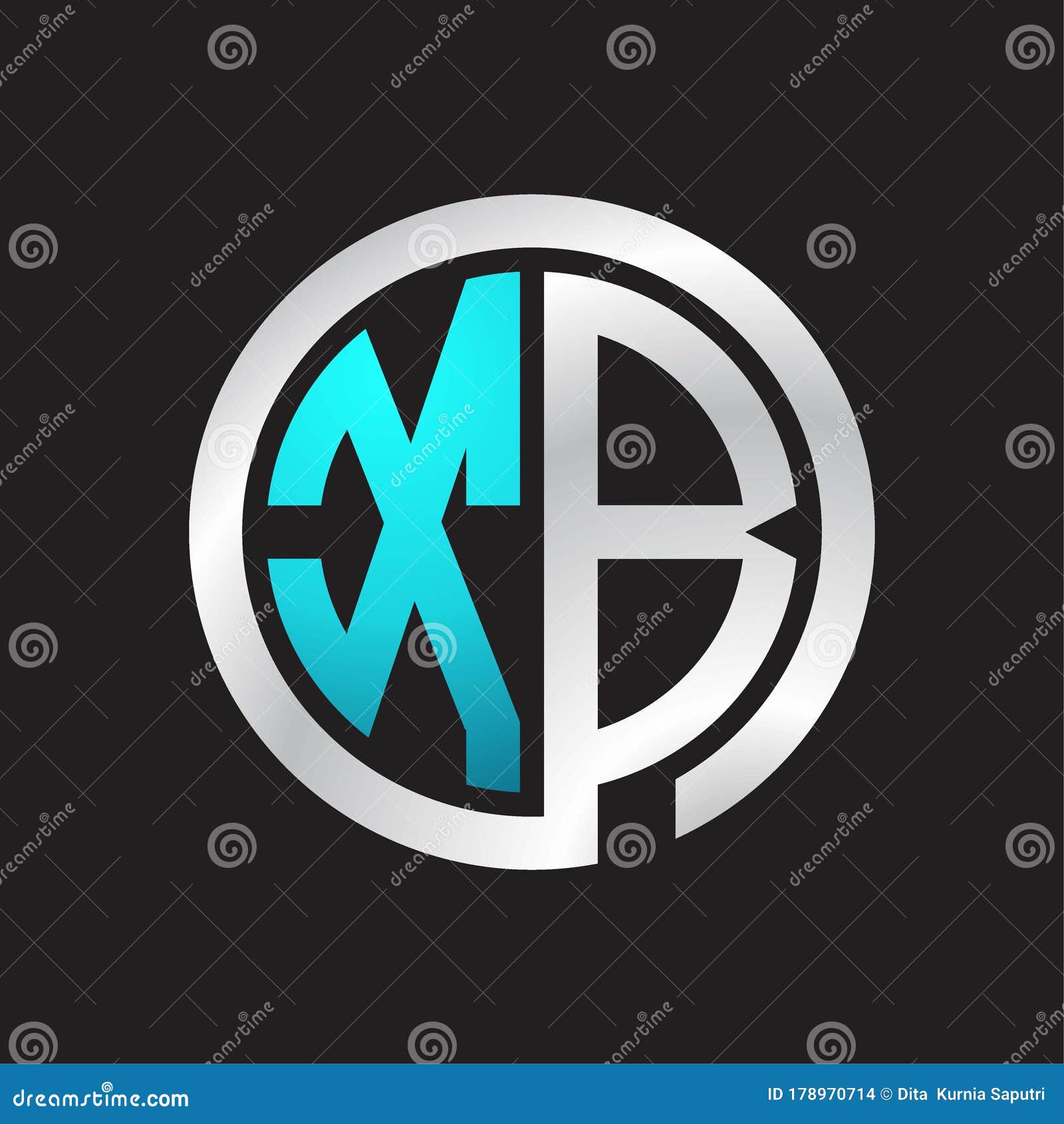 XB Initial Logo Linked Circle Monogram Stock Vector - Illustration of ...