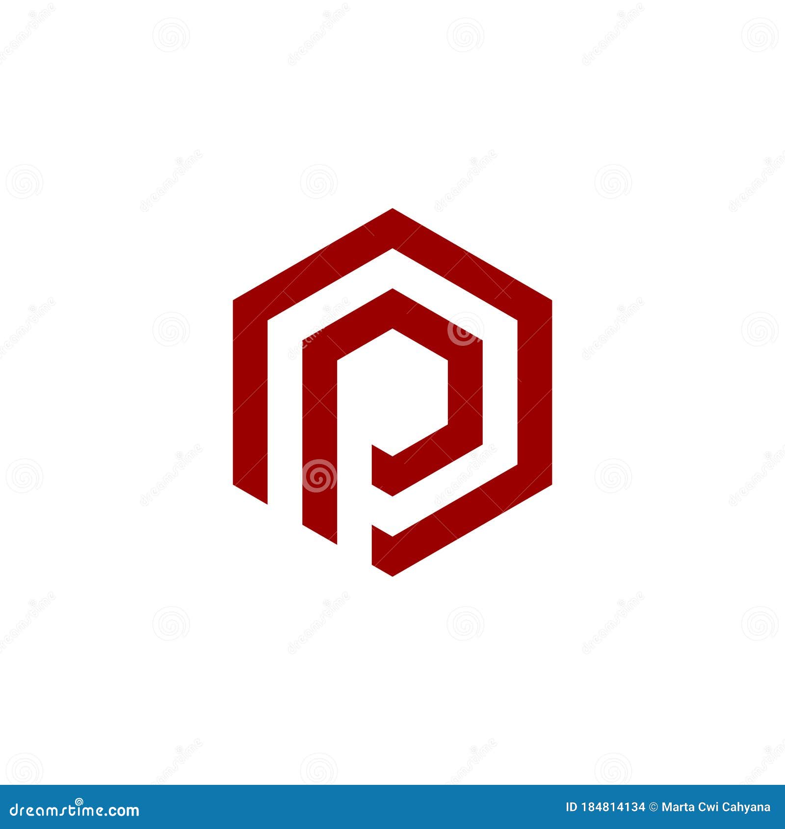 Initial Logo P Hexagonal Vector Stock Illustration - Illustration of ...