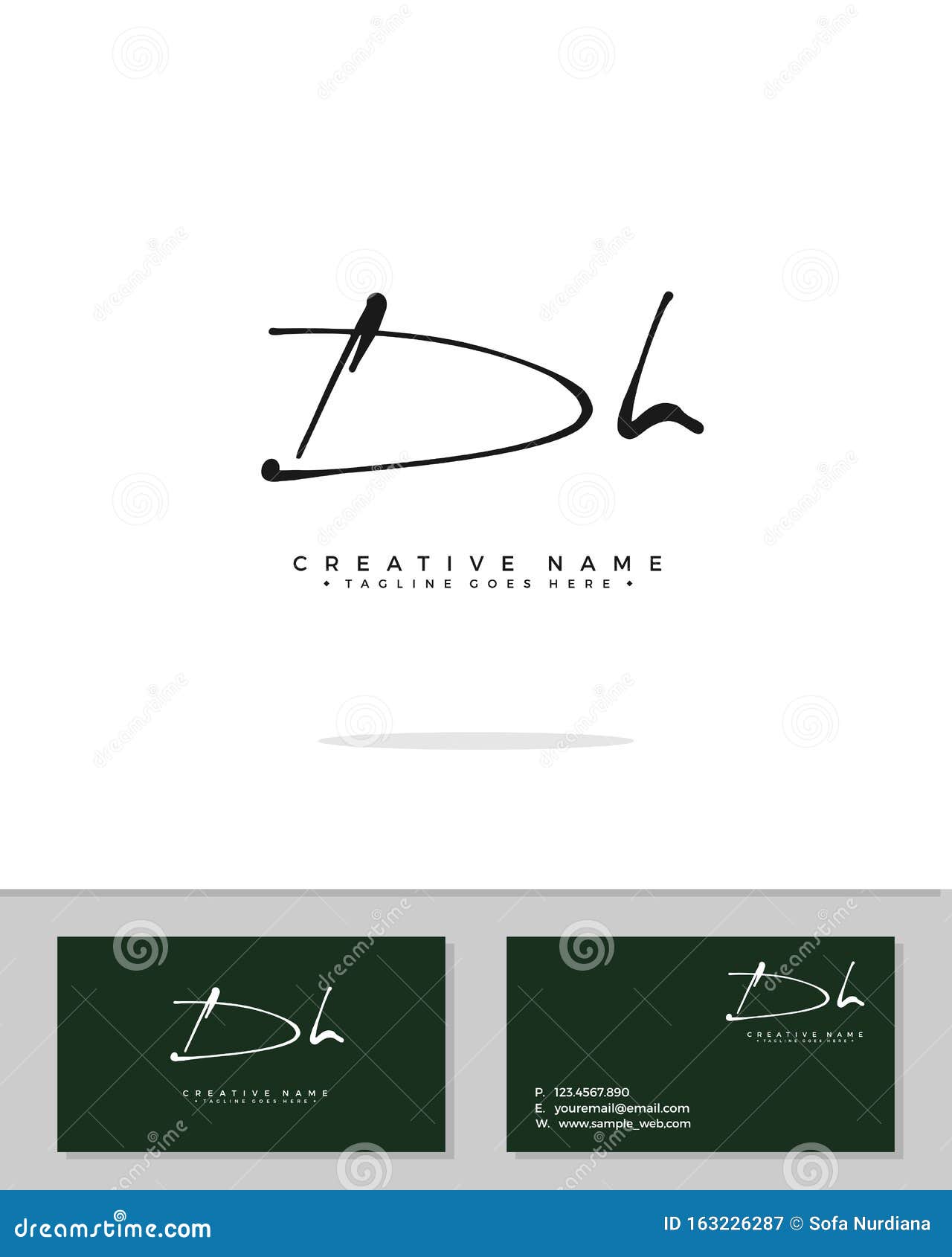 D H DH Initial Logo Signature Vector. Handwriting Concept Logo. Stock ...