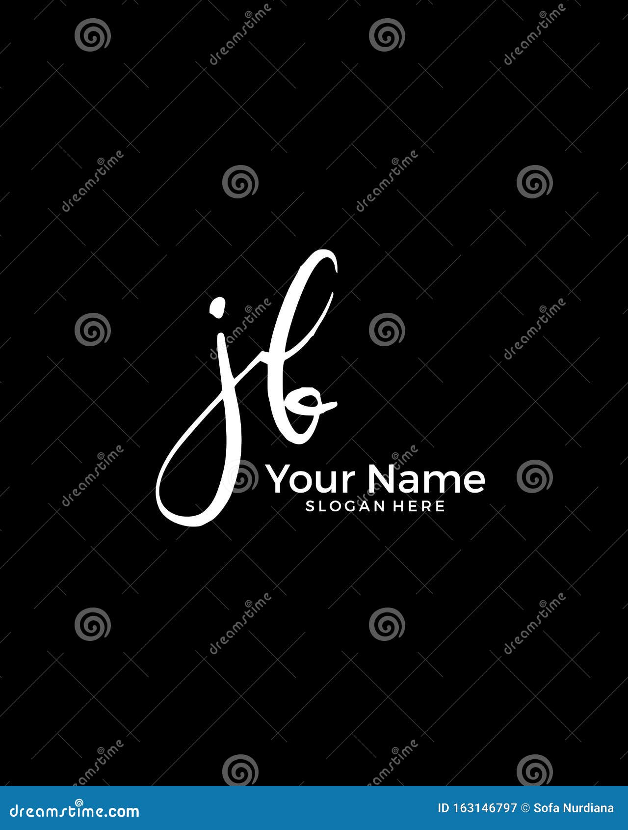 J B JB Initial Logo Signature Vector. Handwriting Concept Logo. Stock ...