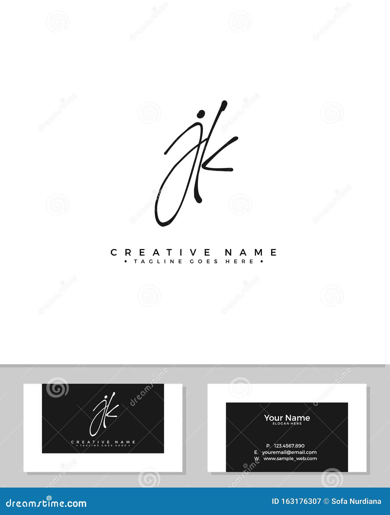 J K JK Initial Logo Signature Vector. Handwriting Concept Logo. Stock ...