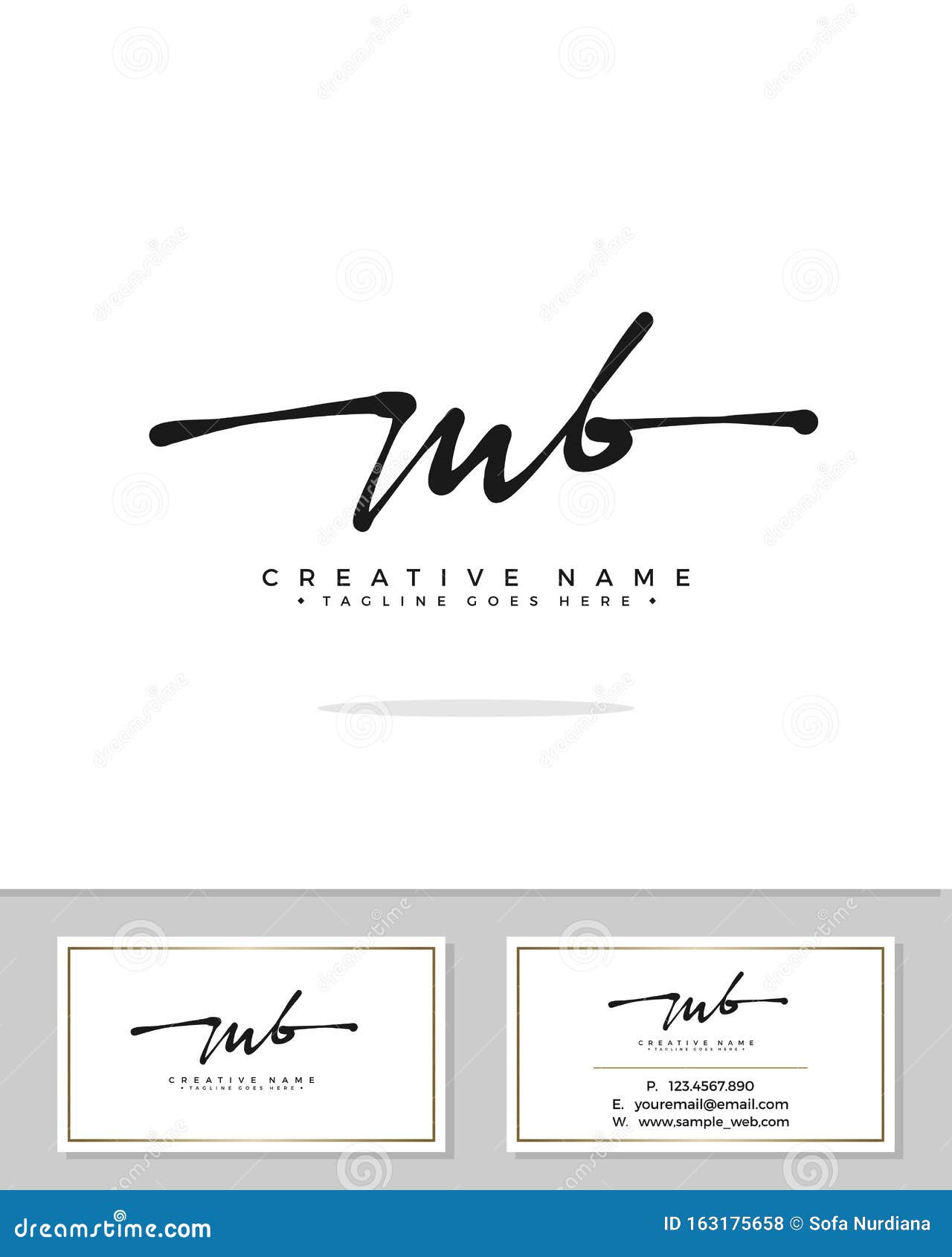 M B MB Initial Logo Signature Vector. Handwriting Concept Logo. Stock ...