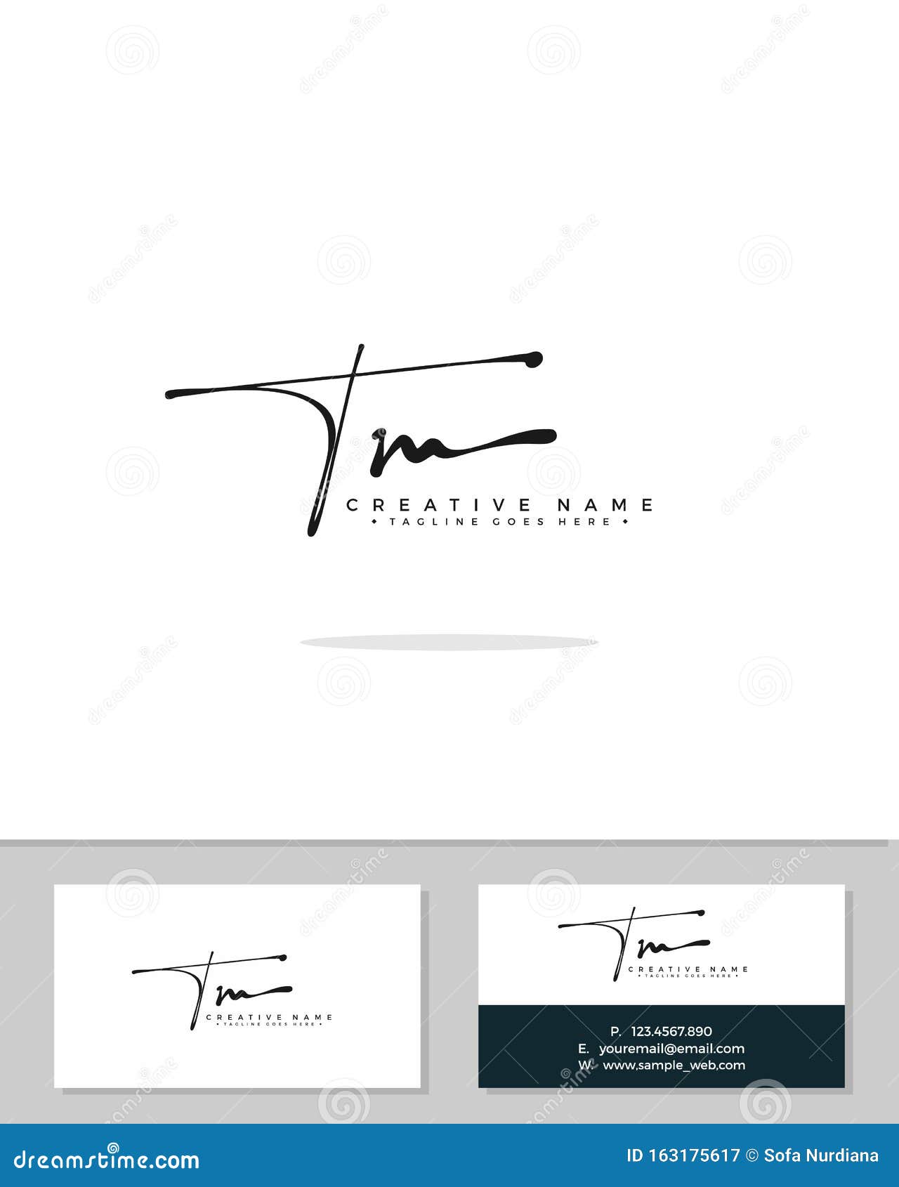 T M TM Initial Logo Signature Vector. Handwriting Concept Logo. Stock ...
