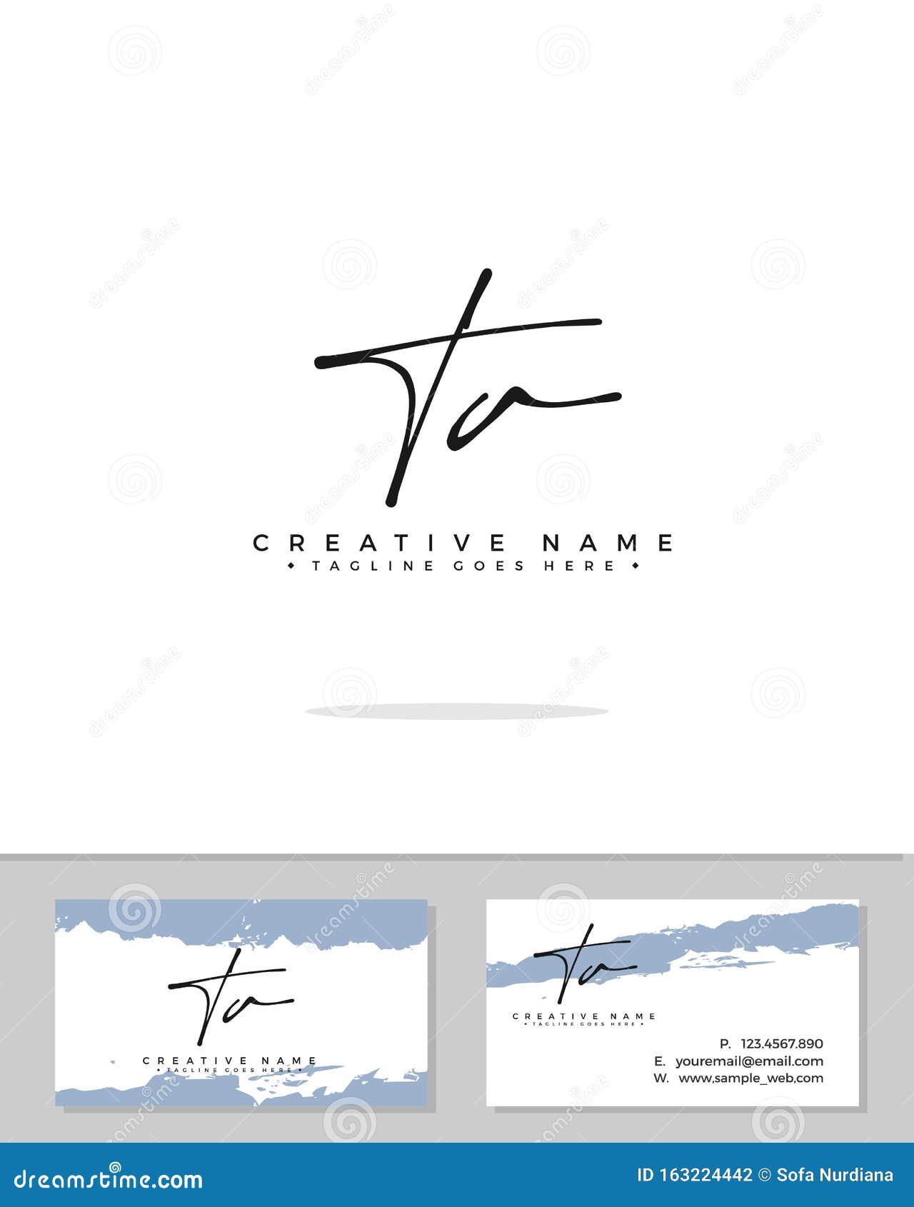 T a TA Initial Logo Signature Vector. Handwriting Concept Logo. Stock ...