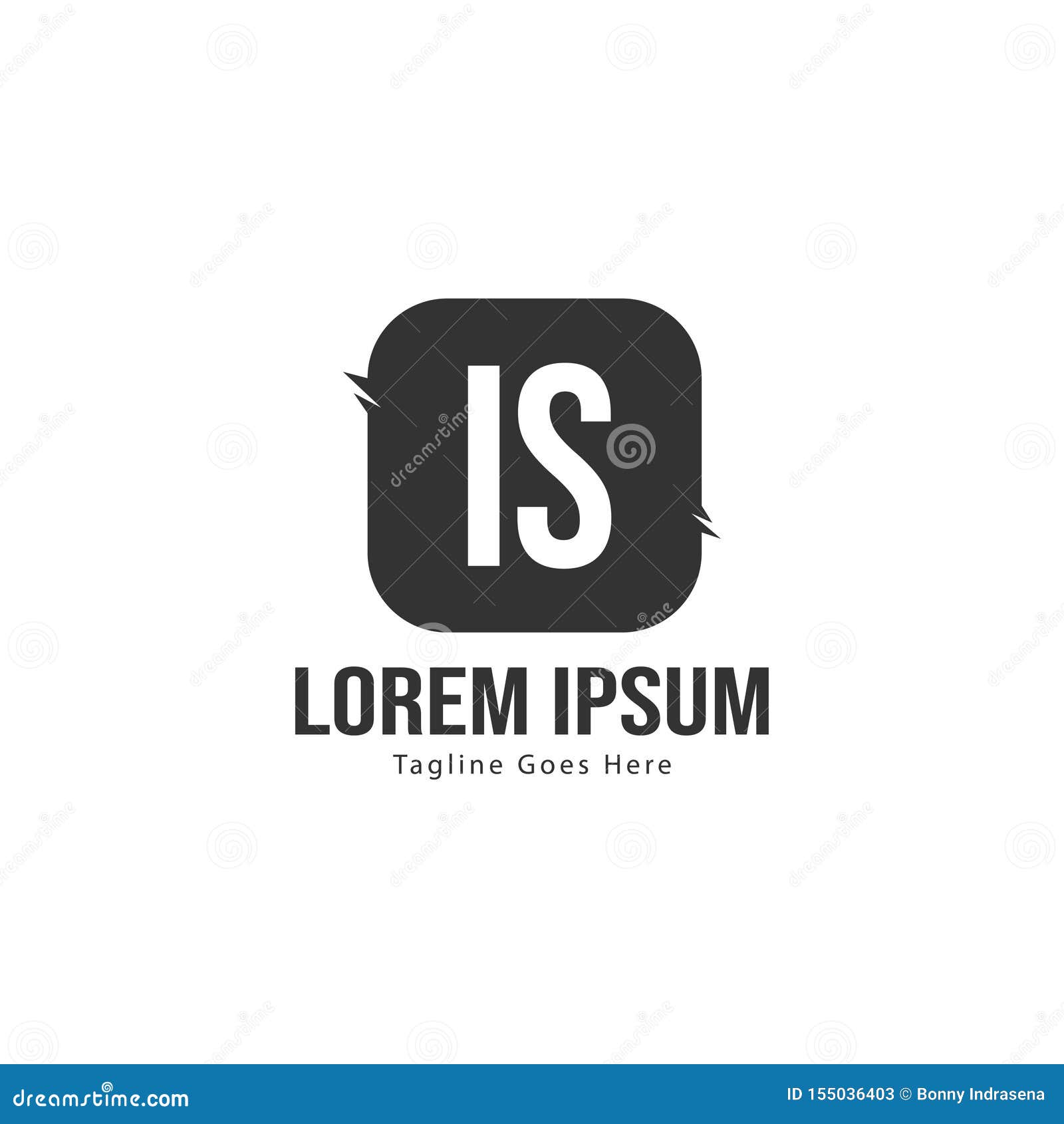 Initial is Logo Template with Modern Frame. Minimalist is Letter Logo ...