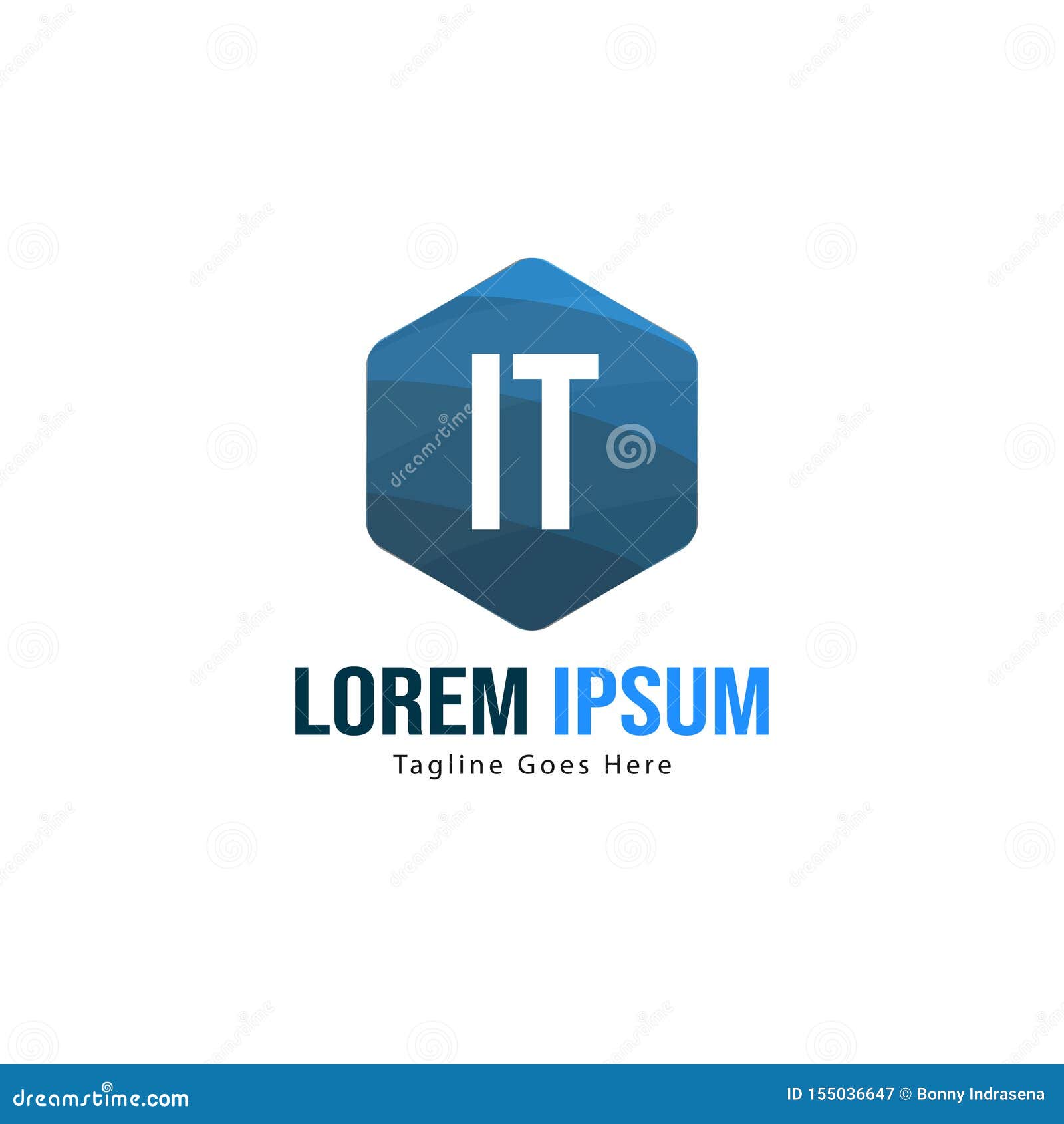 Initial it Logo Template with Modern Frame. Minimalist it Letter Logo ...