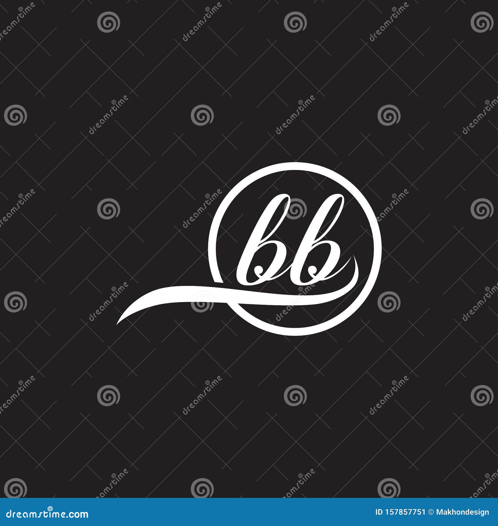 Initial Lowercase Letter BB Rounded Logo on Multiple Backgrounds, BB ...