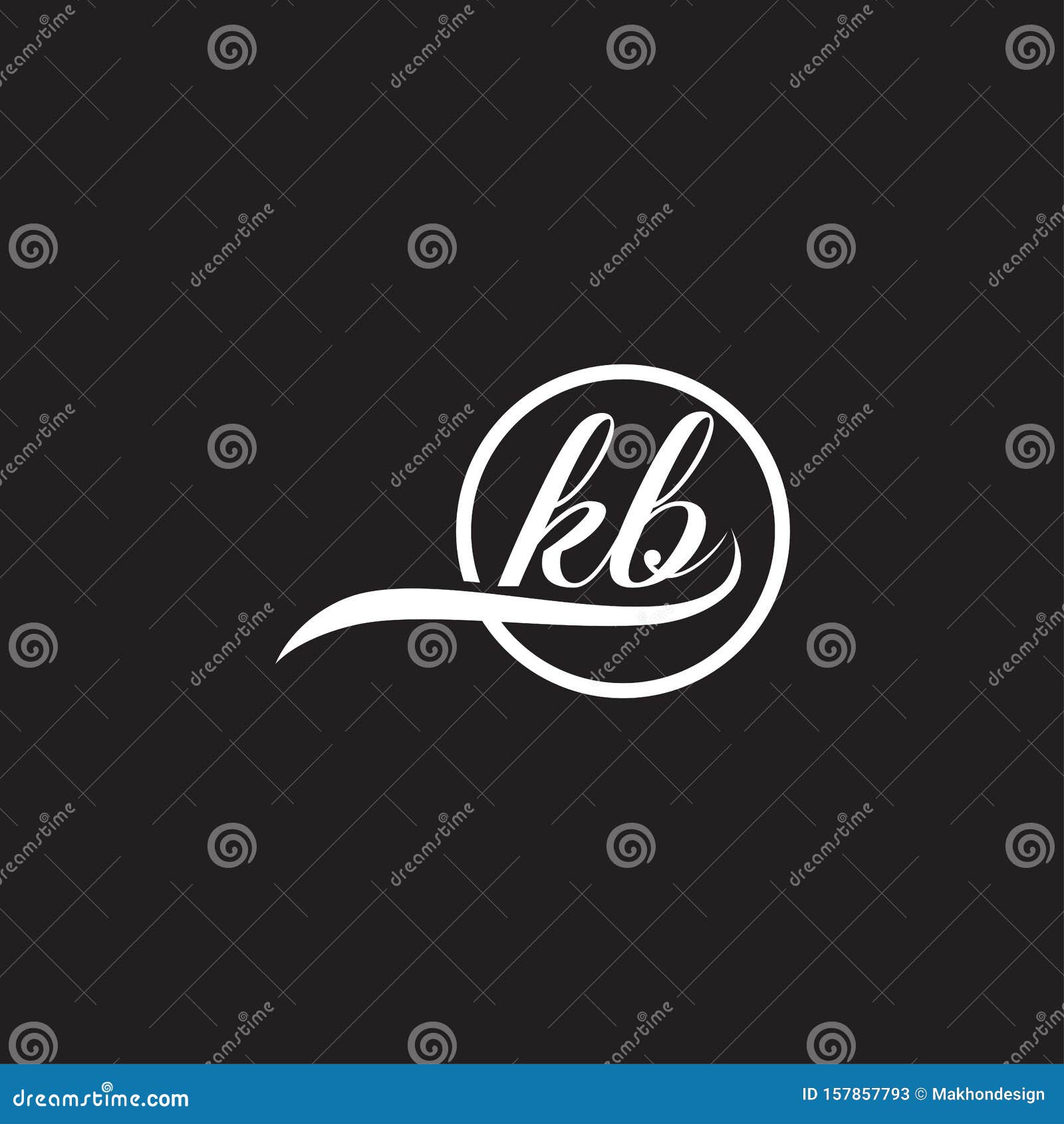 Initial Lowercase Letter KB Rounded Logo on Multiple Backgrounds, KB ...