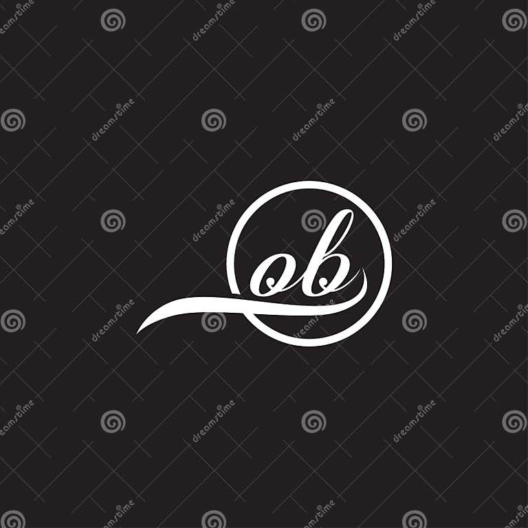 Initial Lowercase Letter OB Rounded Logo on Multiple Backgrounds, OB ...