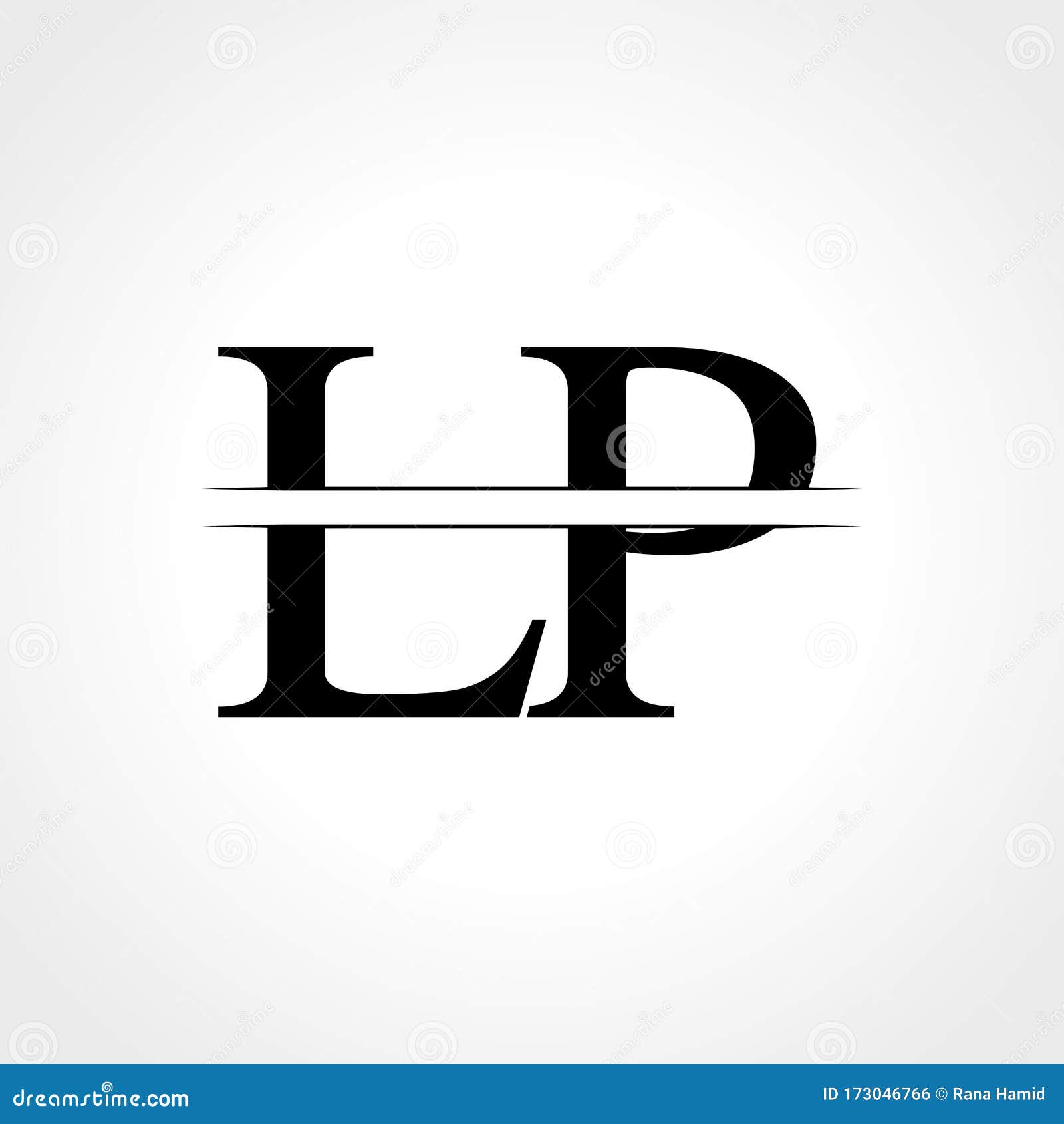 Initial LP Letter Logo Design Vector Template. Abstract Black Letter LP ...