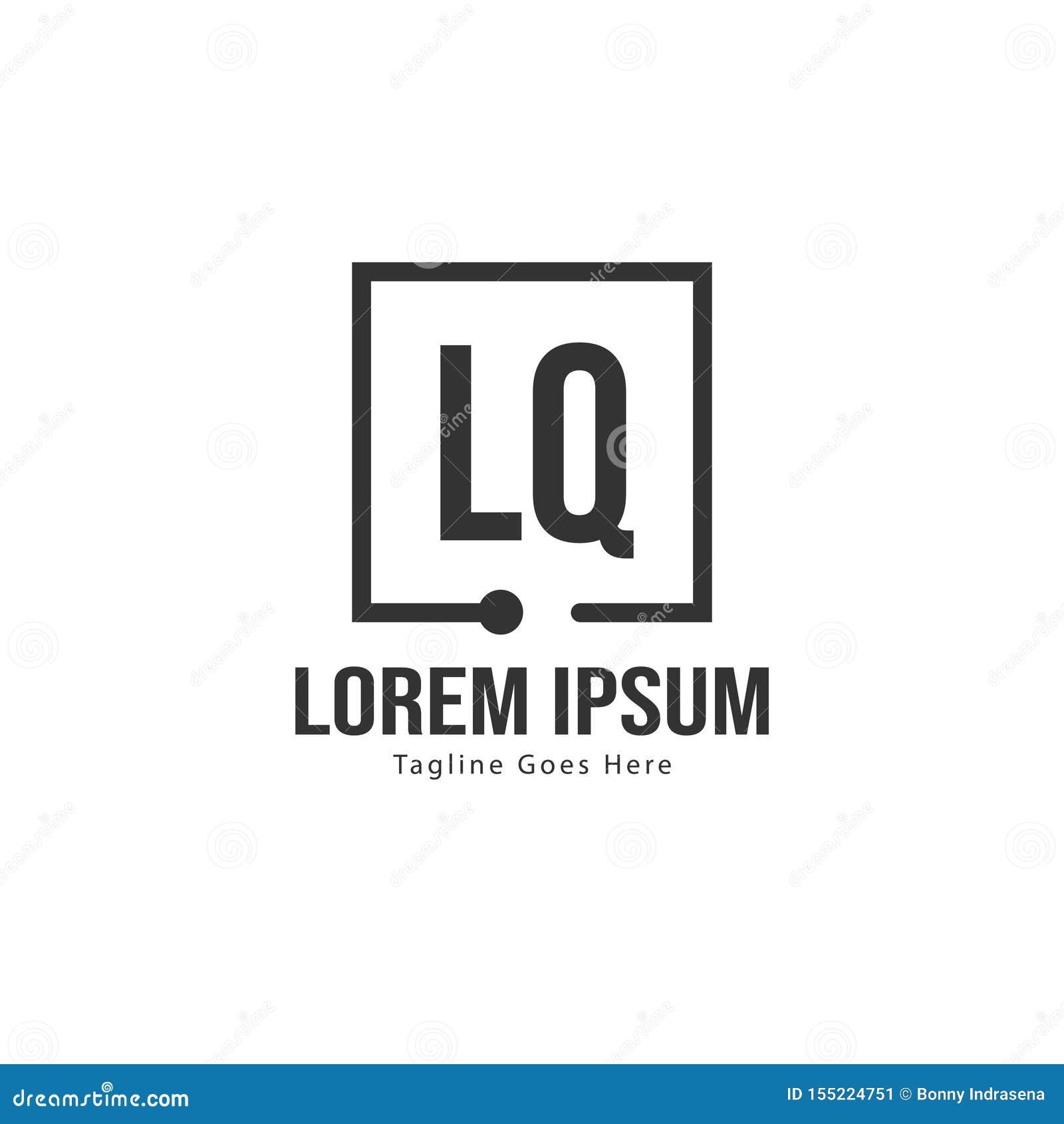 Initial LQ Logo Template with Modern Frame. Minimalist LQ Letter Logo ...