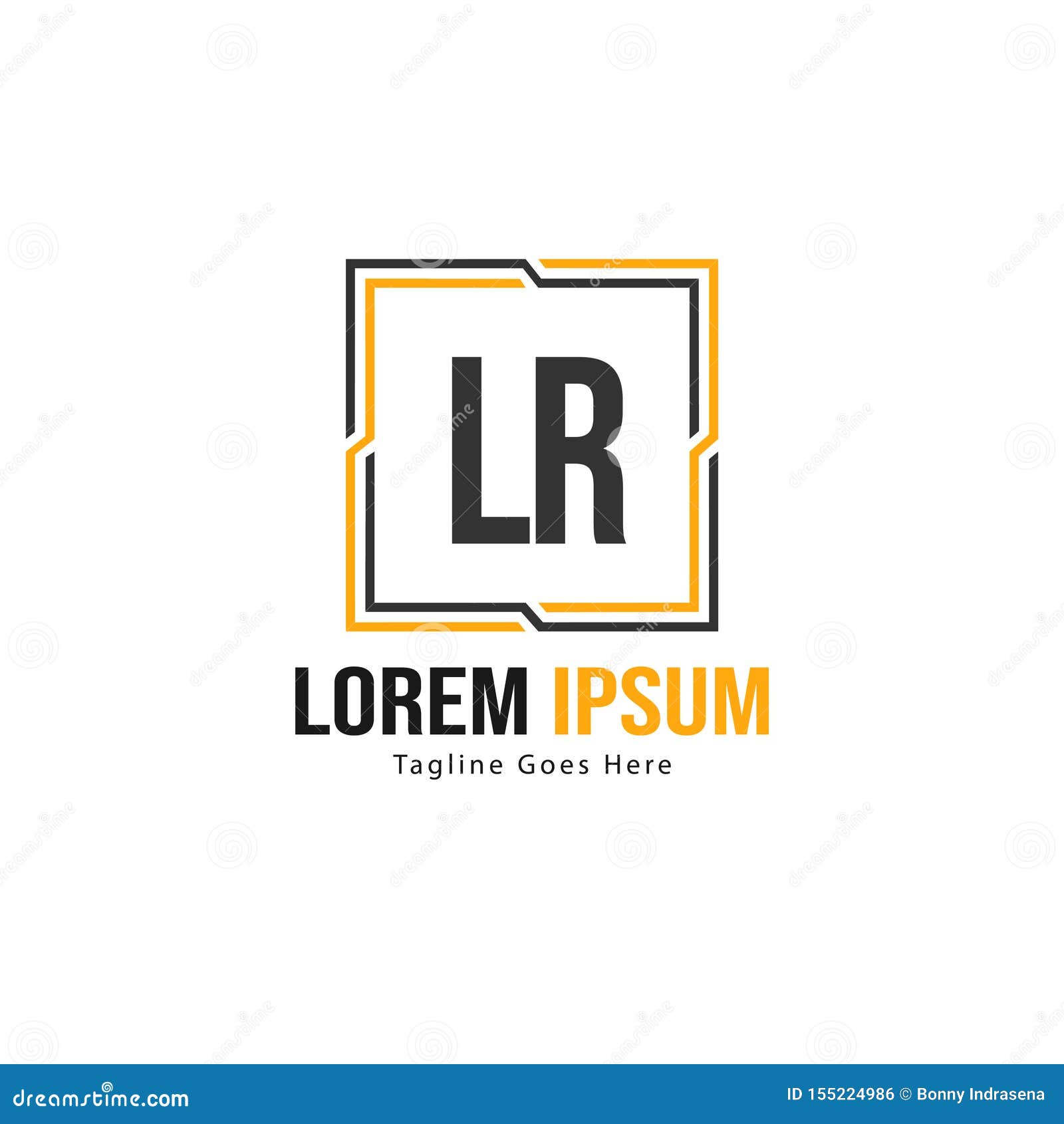 Initial LR Logo Template with Modern Frame. Minimalist LR Letter Logo ...