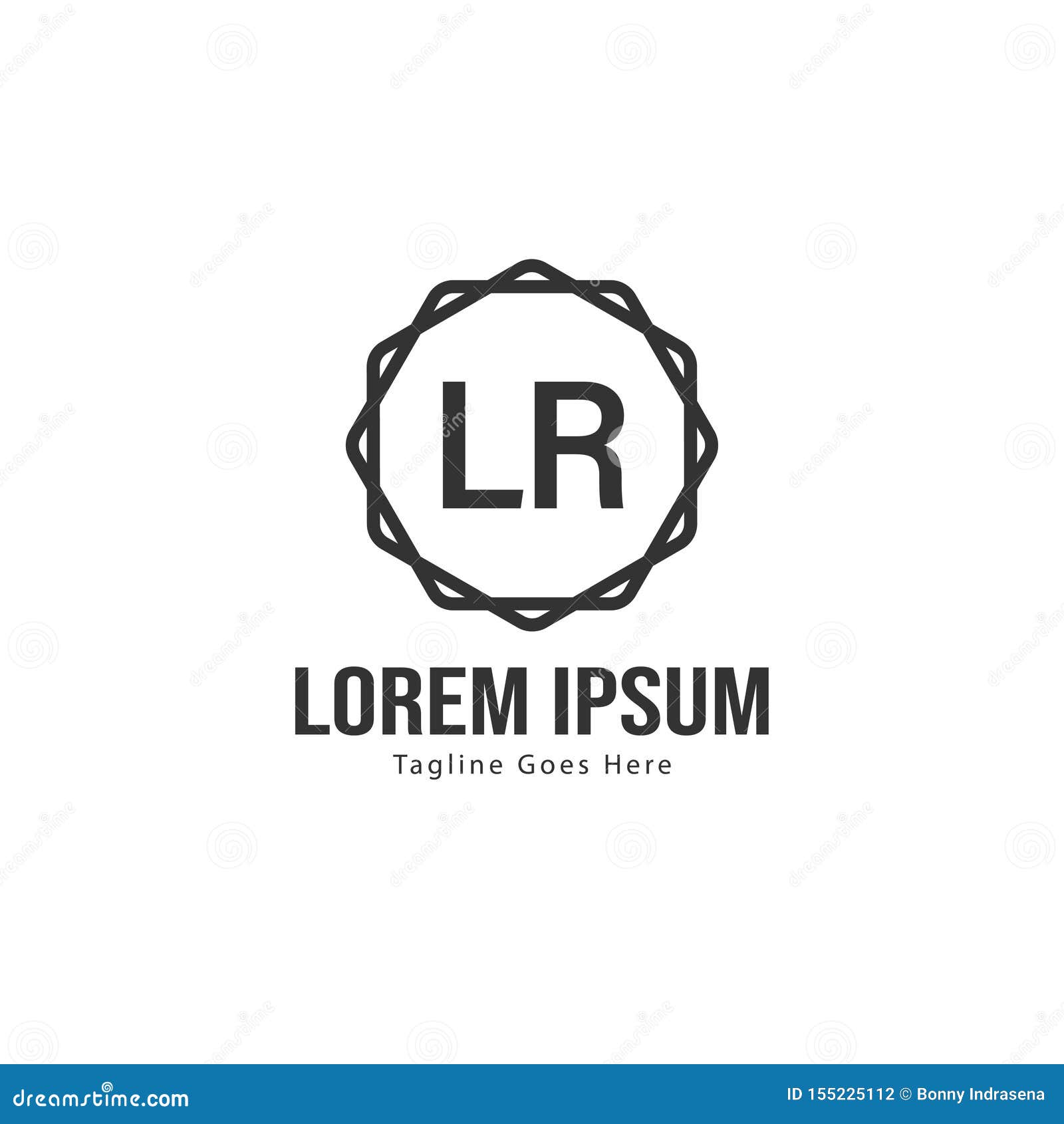 Initial LR Logo Template with Modern Frame. Minimalist LR Letter Logo ...