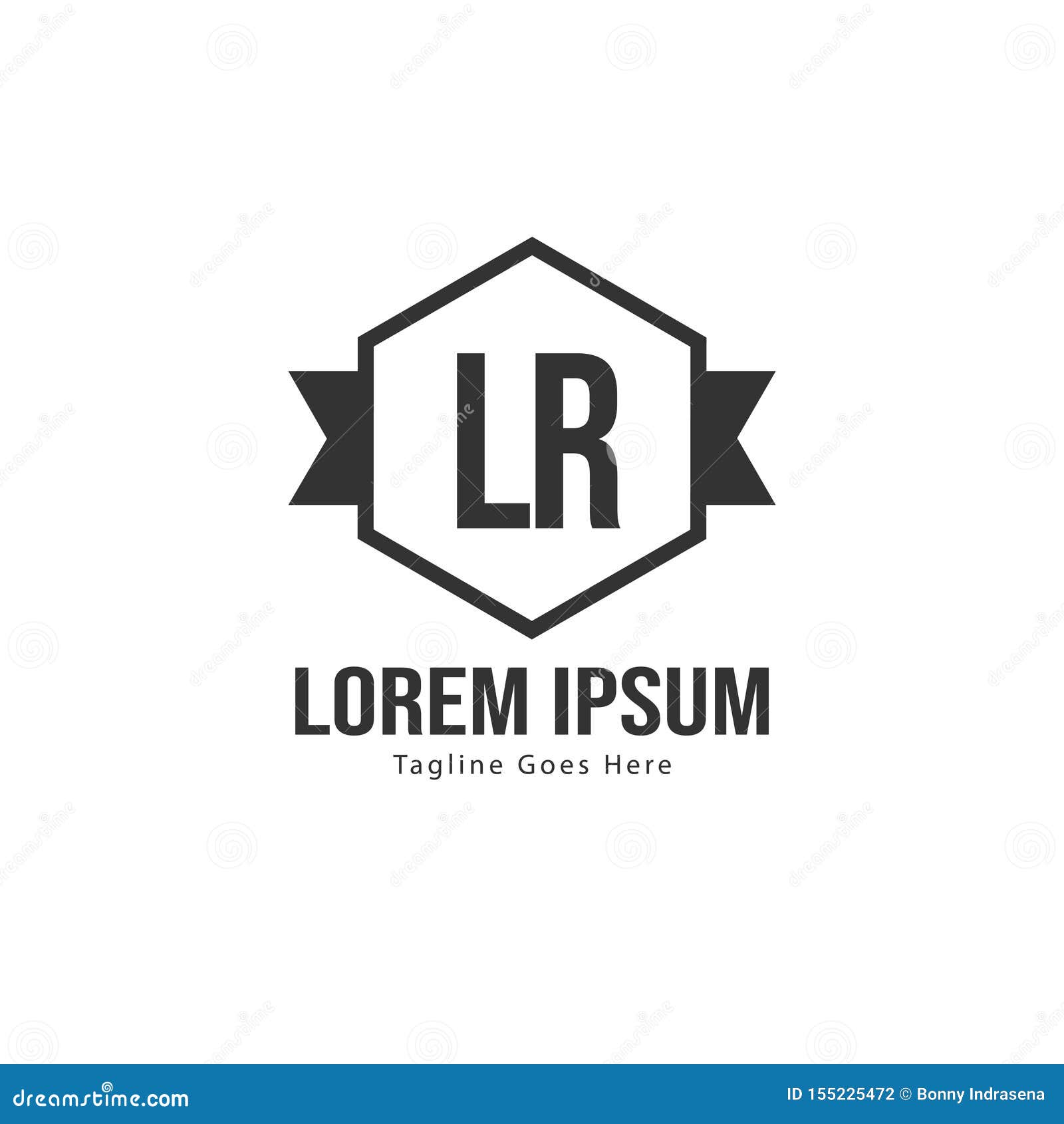 Initial LR Logo Template with Modern Frame. Minimalist LR Letter Logo ...