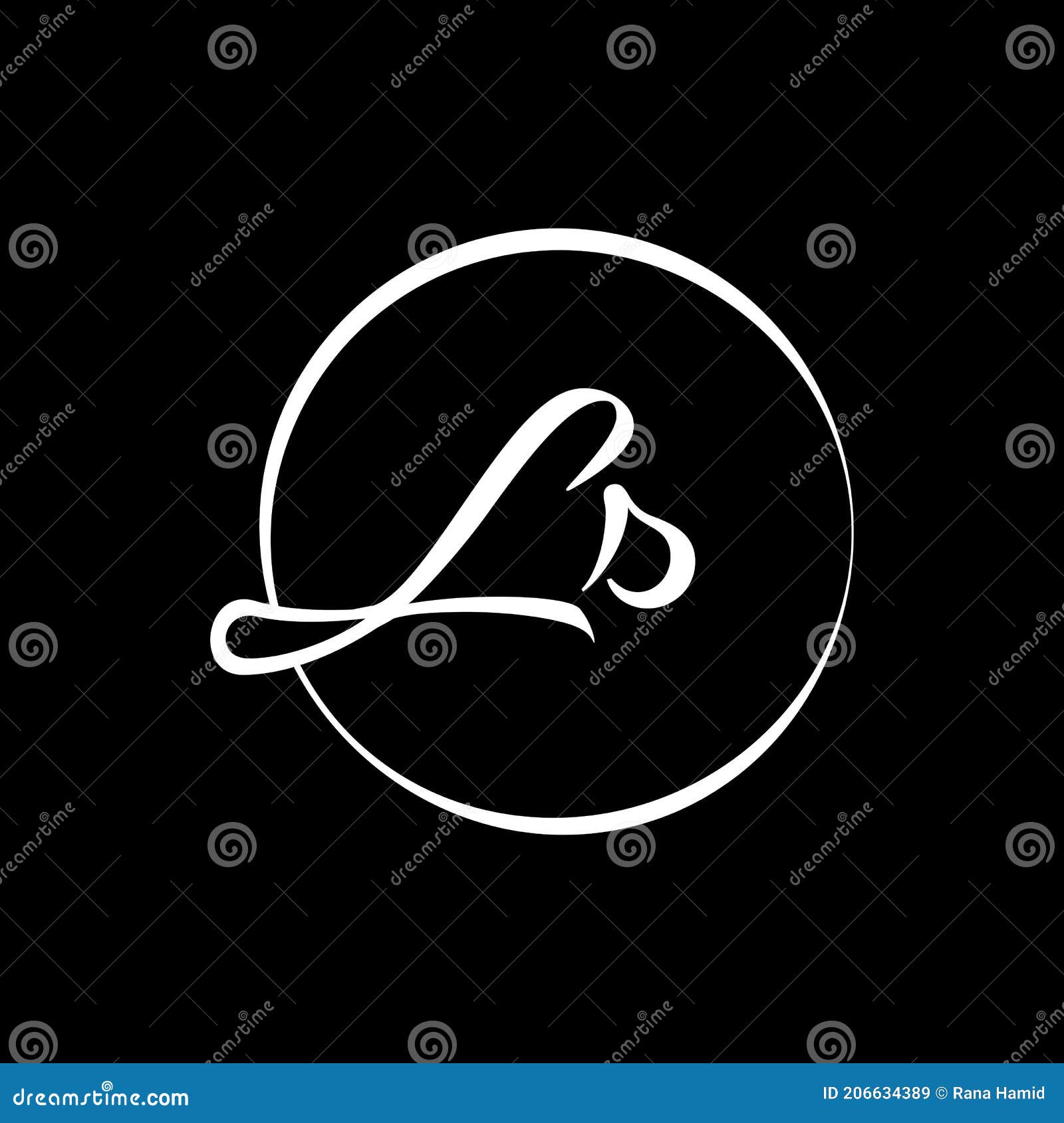 Initial LS Letter Logo Design Vector Template. Abstract Script Letter ...