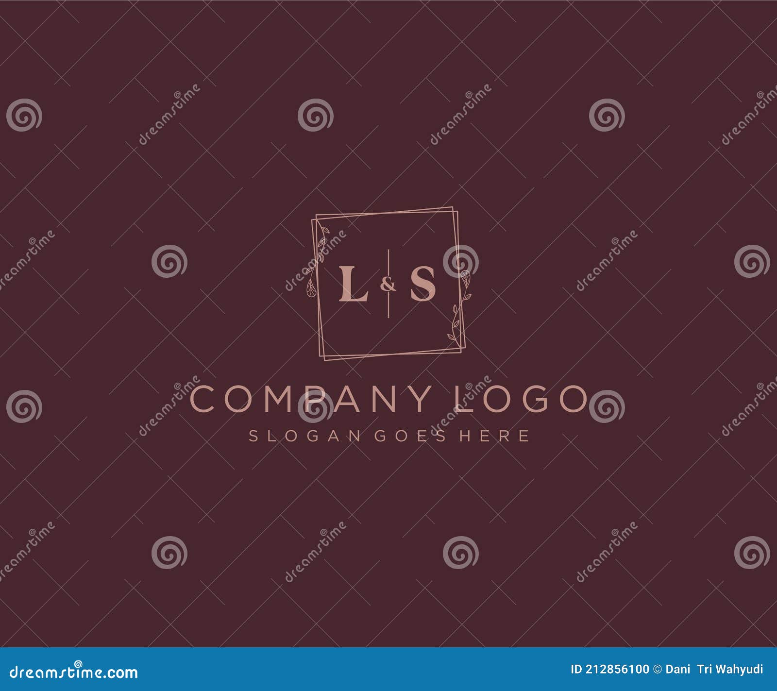 Initial LS Letters Decorative Luxury Wedding Logo Stock Vector ...
