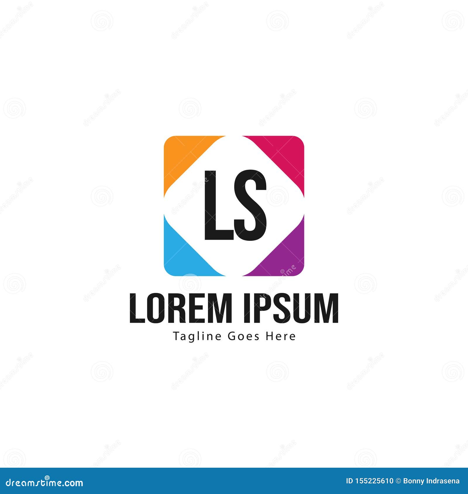 Initial LS Logo Template with Modern Frame. Minimalist LS Letter Logo ...