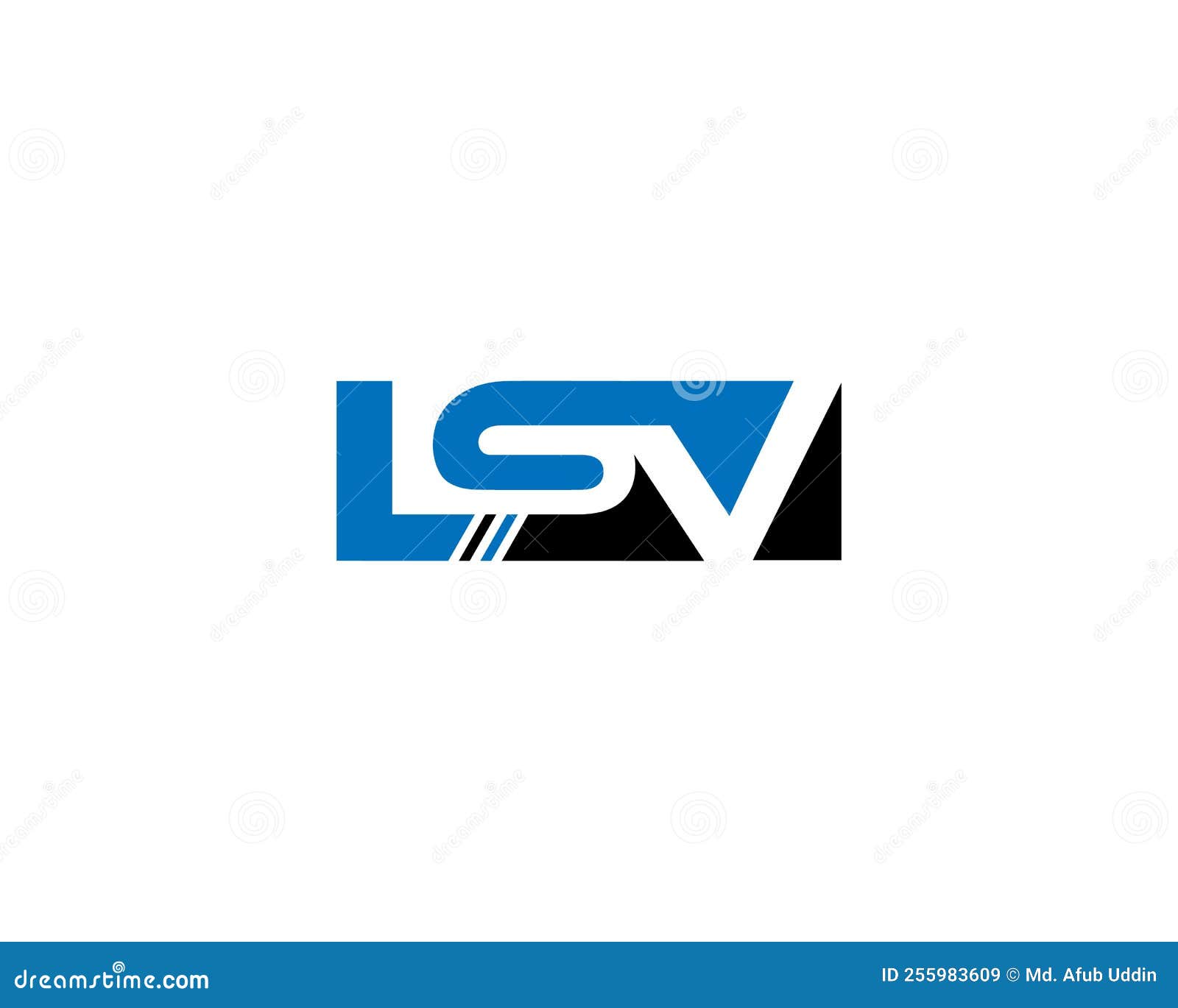 Initial LSV Letter Abstract Linked Logo Stock Vector - Illustration of ...