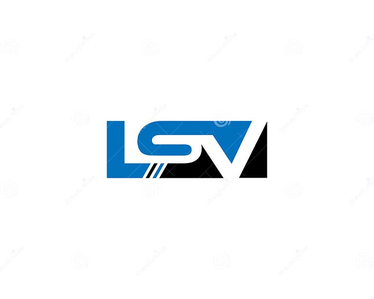 Initial LSV Letter Abstract Linked Logo Stock Vector - Illustration of ...