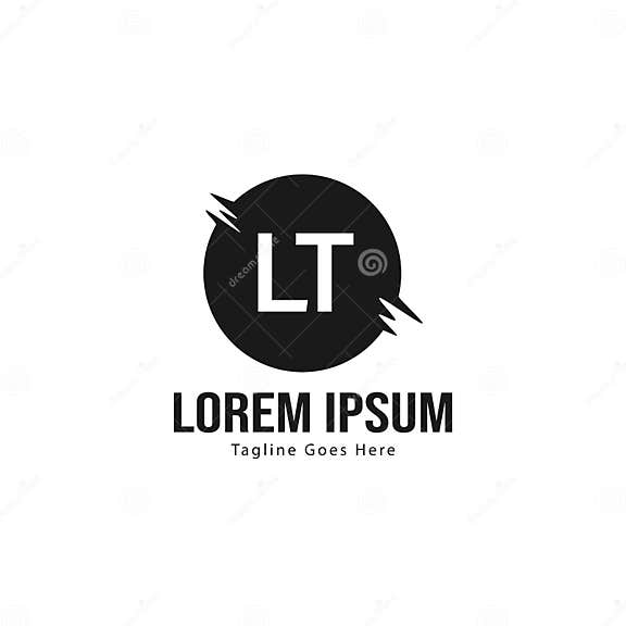 Initial LT Logo Template with Modern Frame. Minimalist LT Letter Logo ...