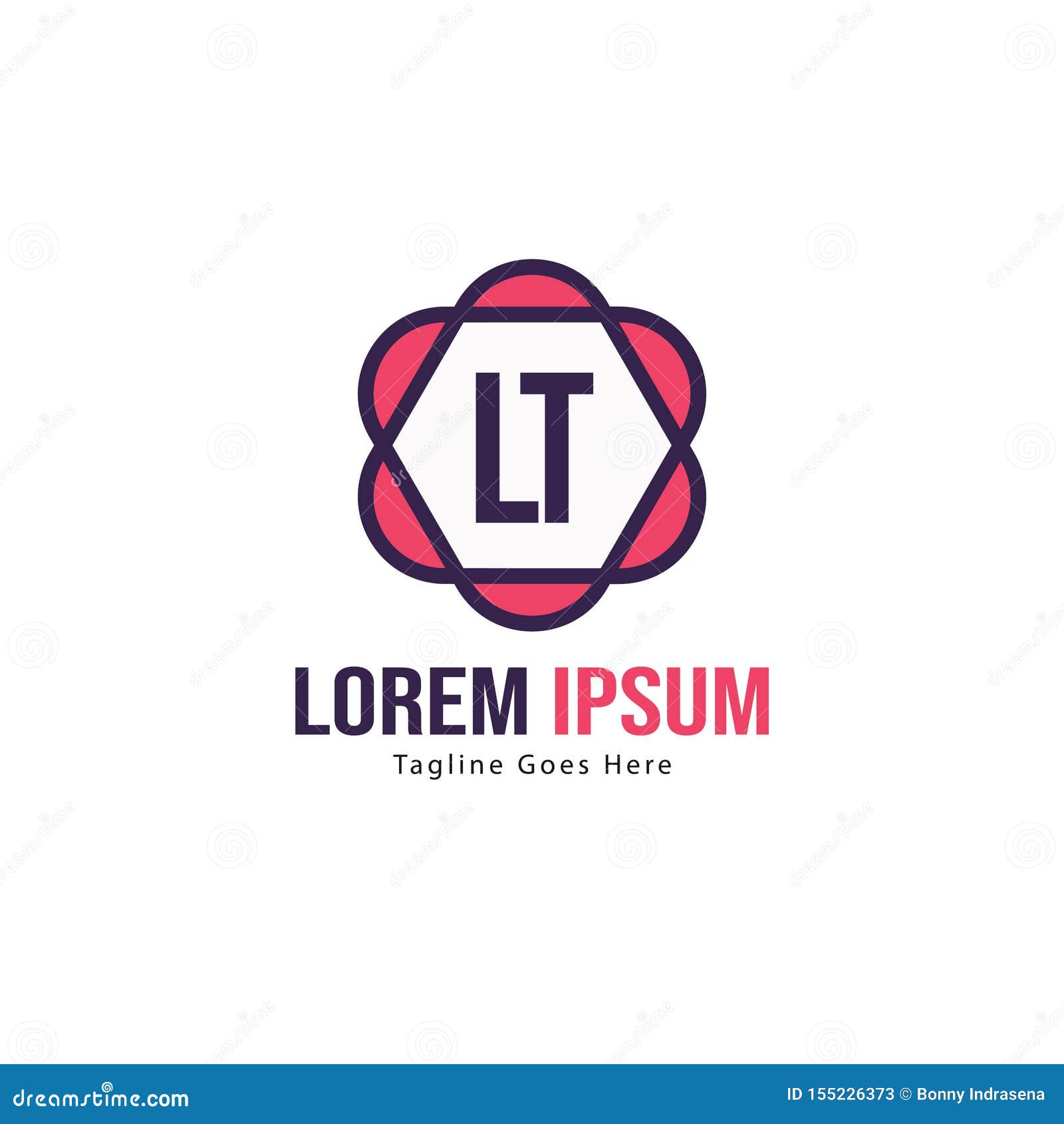 Initial LT Logo Template with Modern Frame. Minimalist LT Letter Logo ...