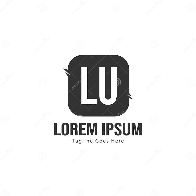 Initial LU Logo Template with Modern Frame. Minimalist LU Letter Logo ...