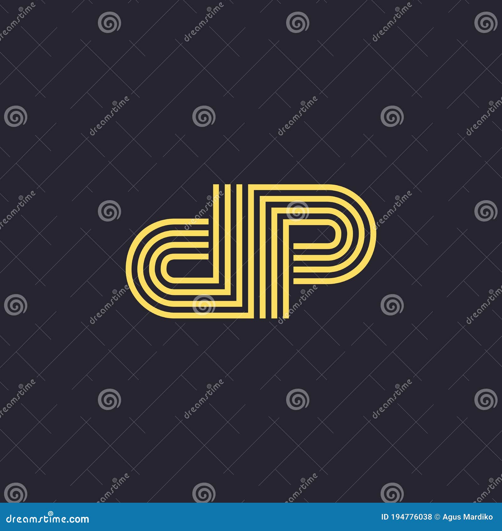 Letter Dp Gold Luxury Logo Vector Eps Stock Vector - Illustration of ...