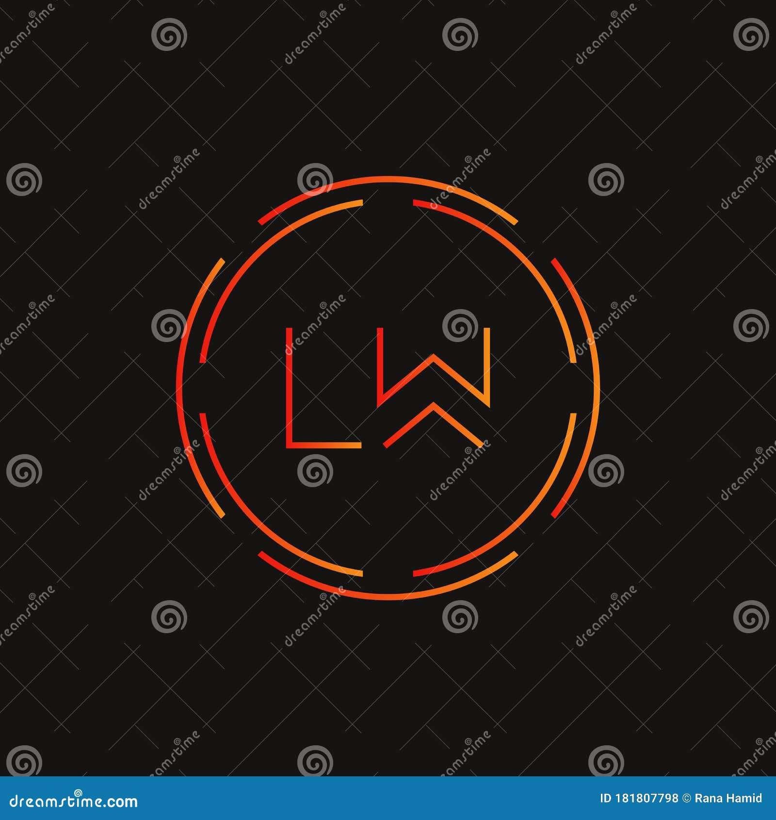 Initial LW Letter Logo Design Vector Template. Abstract Letter LW Logo ...