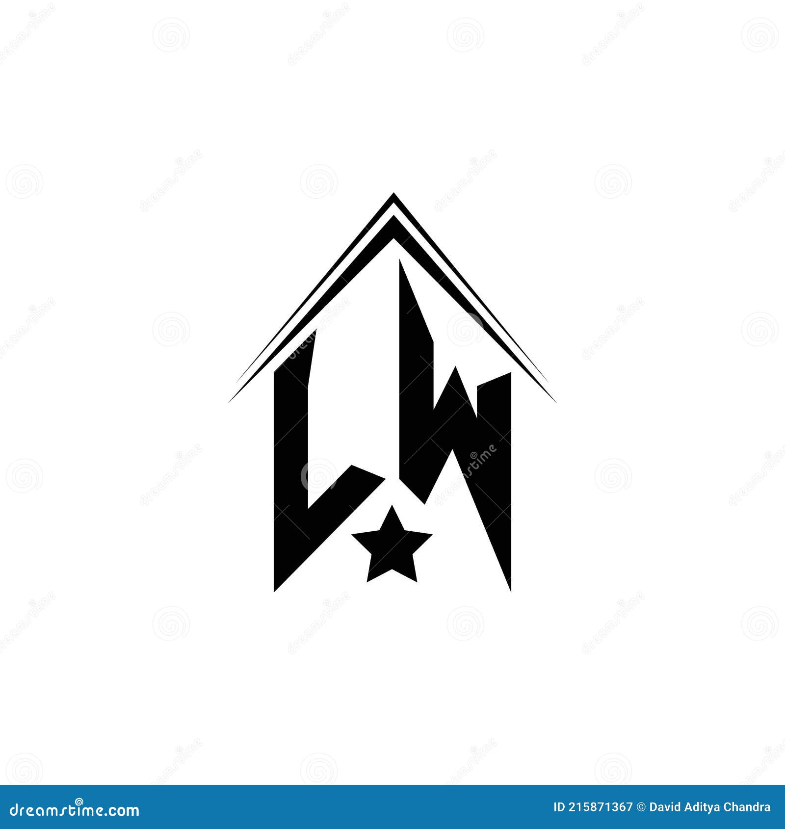 Initial LW Logo Design with Shape Style, Logo Business Branding Stock ...