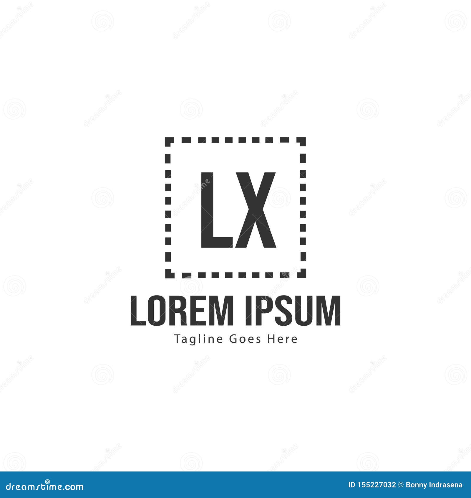 Initial LX Logo Template with Modern Frame. Minimalist LX Letter Logo ...