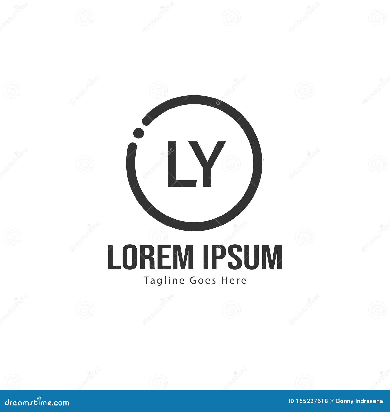 Initial LY Logo Template with Modern Frame. Minimalist LY Letter Logo ...