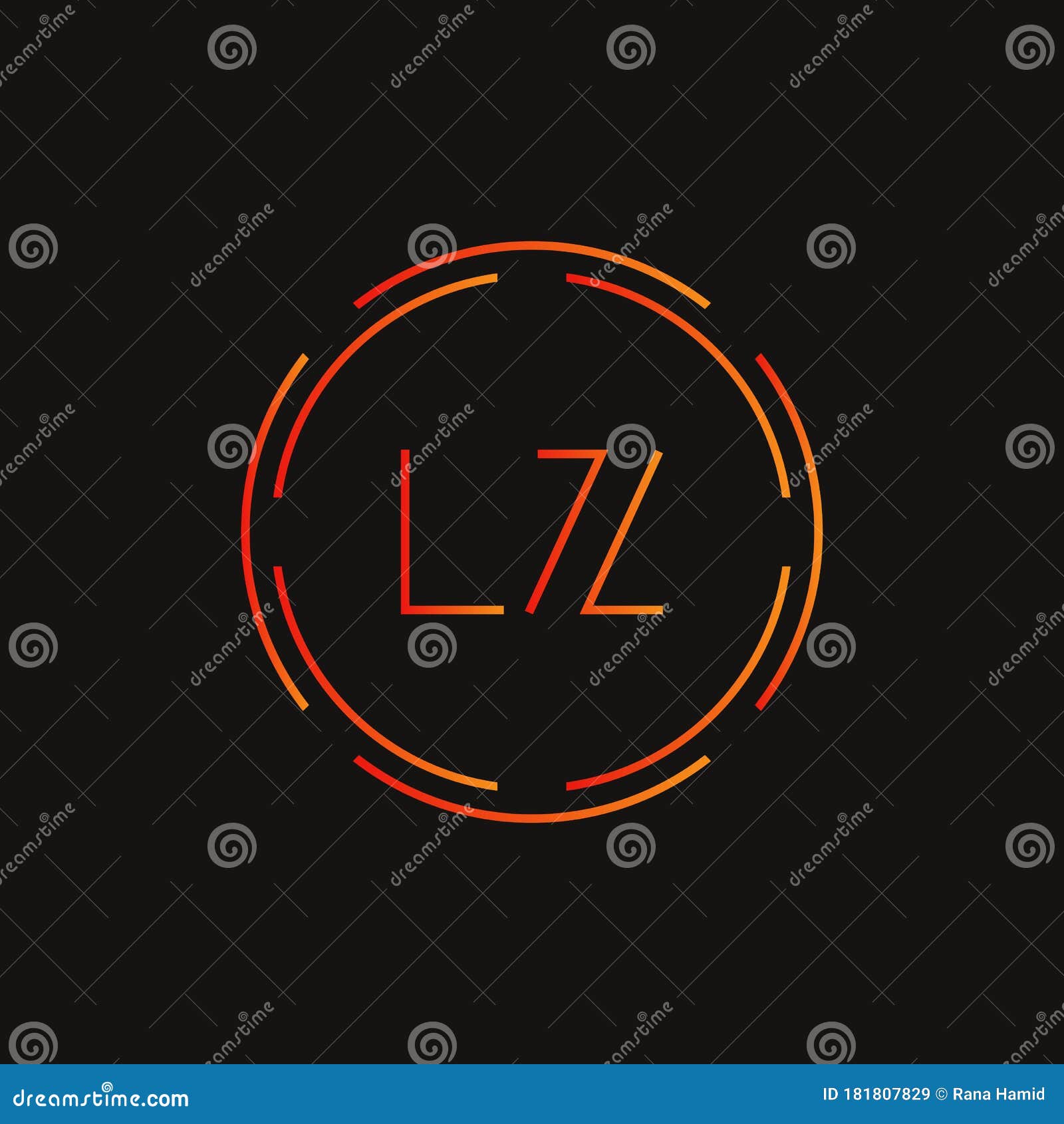Initial LZ Letter Logo Design Vector Template. Abstract Letter LZ Logo ...