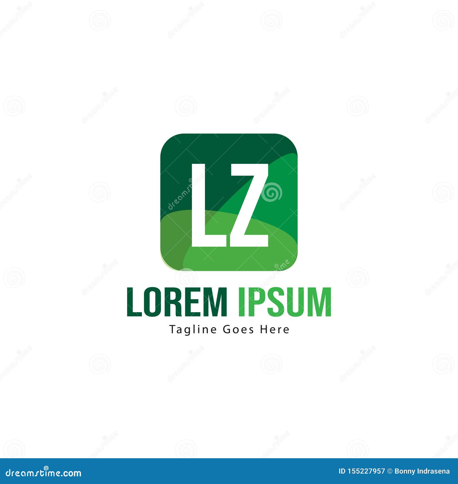 Initial LZ Logo Template with Modern Frame. Minimalist LZ Letter Logo ...