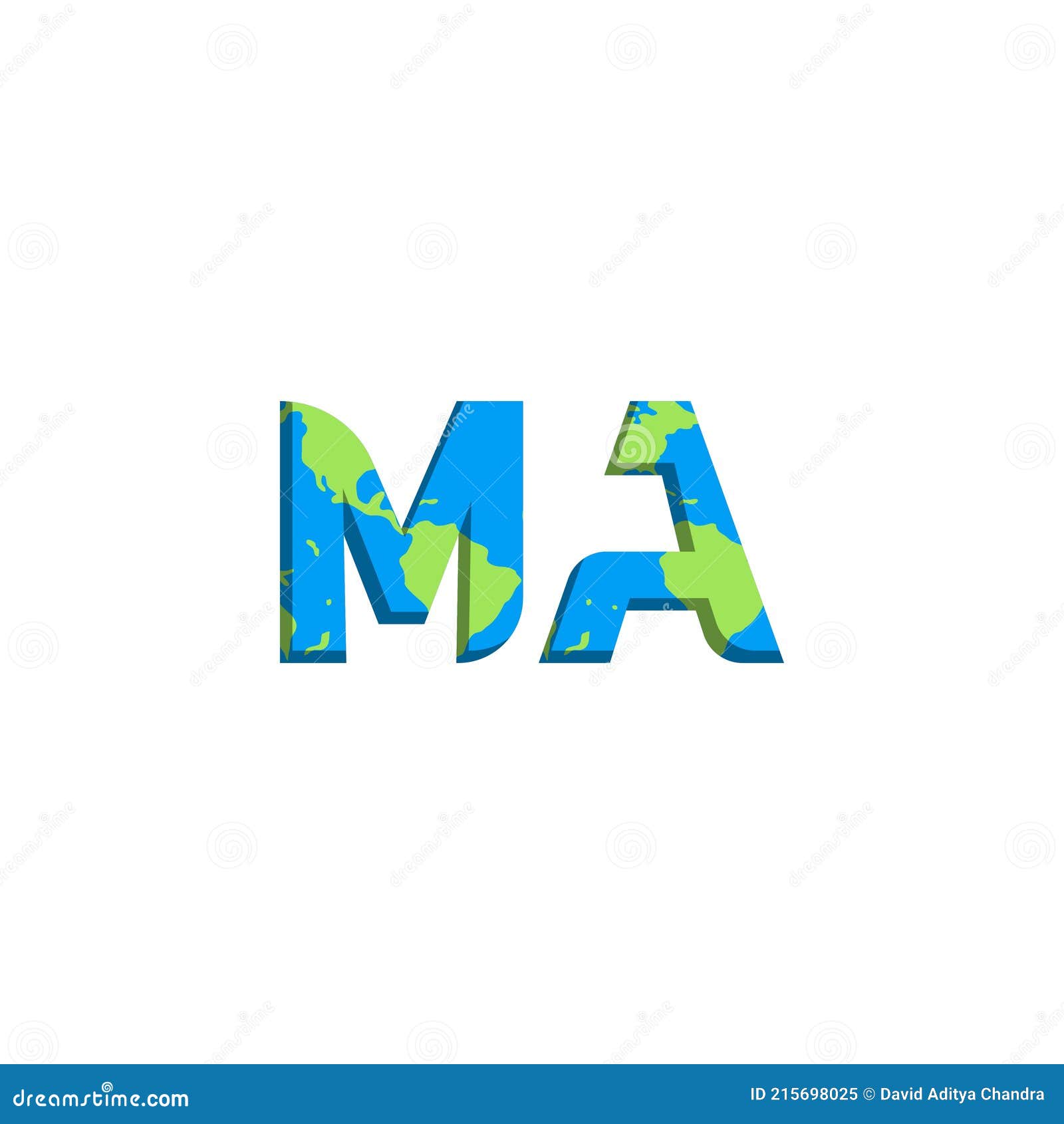 Initial MA Logo Design with World Map Style, Logo Business Branding ...