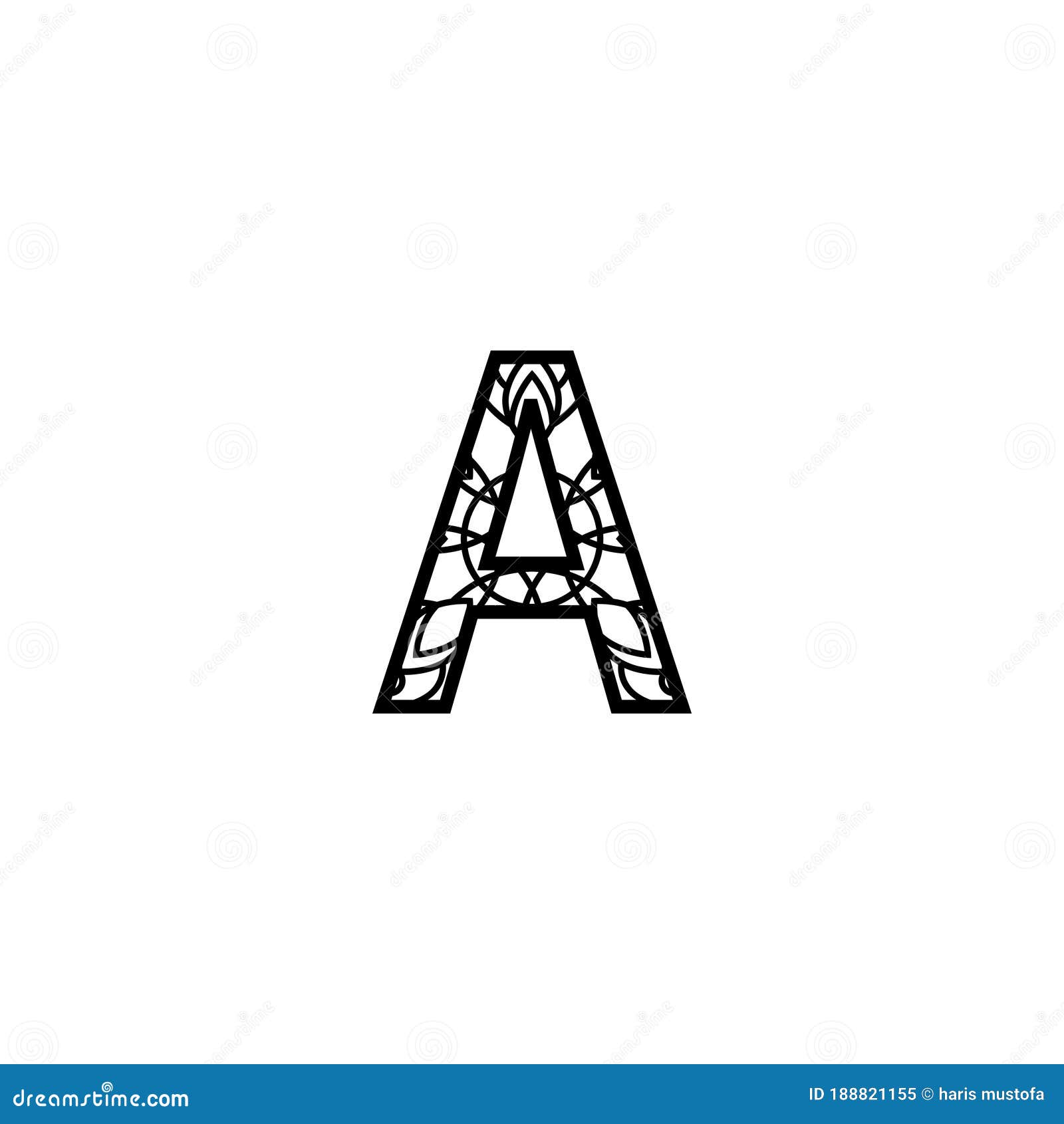 Initial a Mandala Vector Design Template Illustration Stock Vector ...