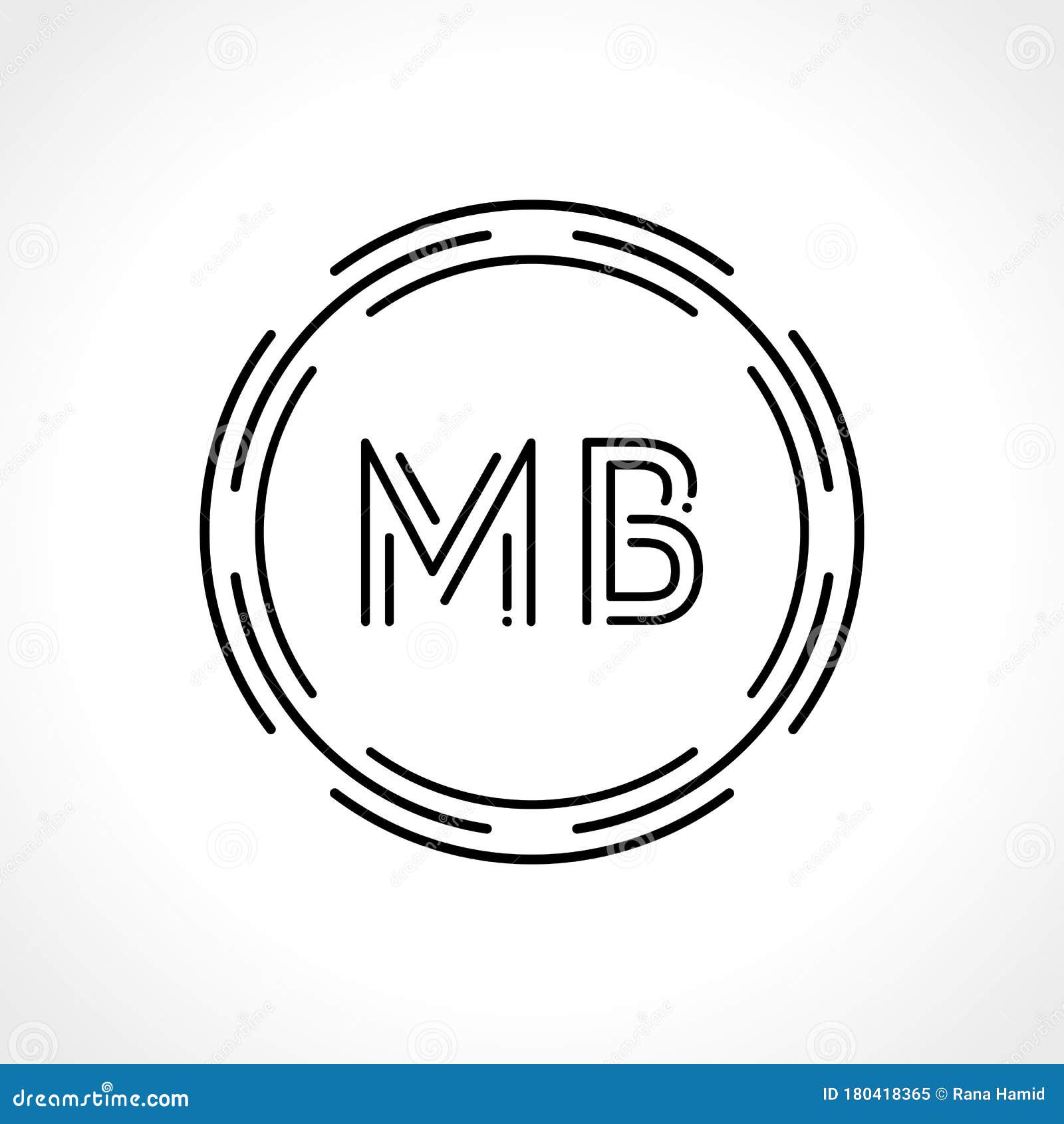 Initial MB Letter Logo Design Vector Template. Abstract Letter MB Logo ...