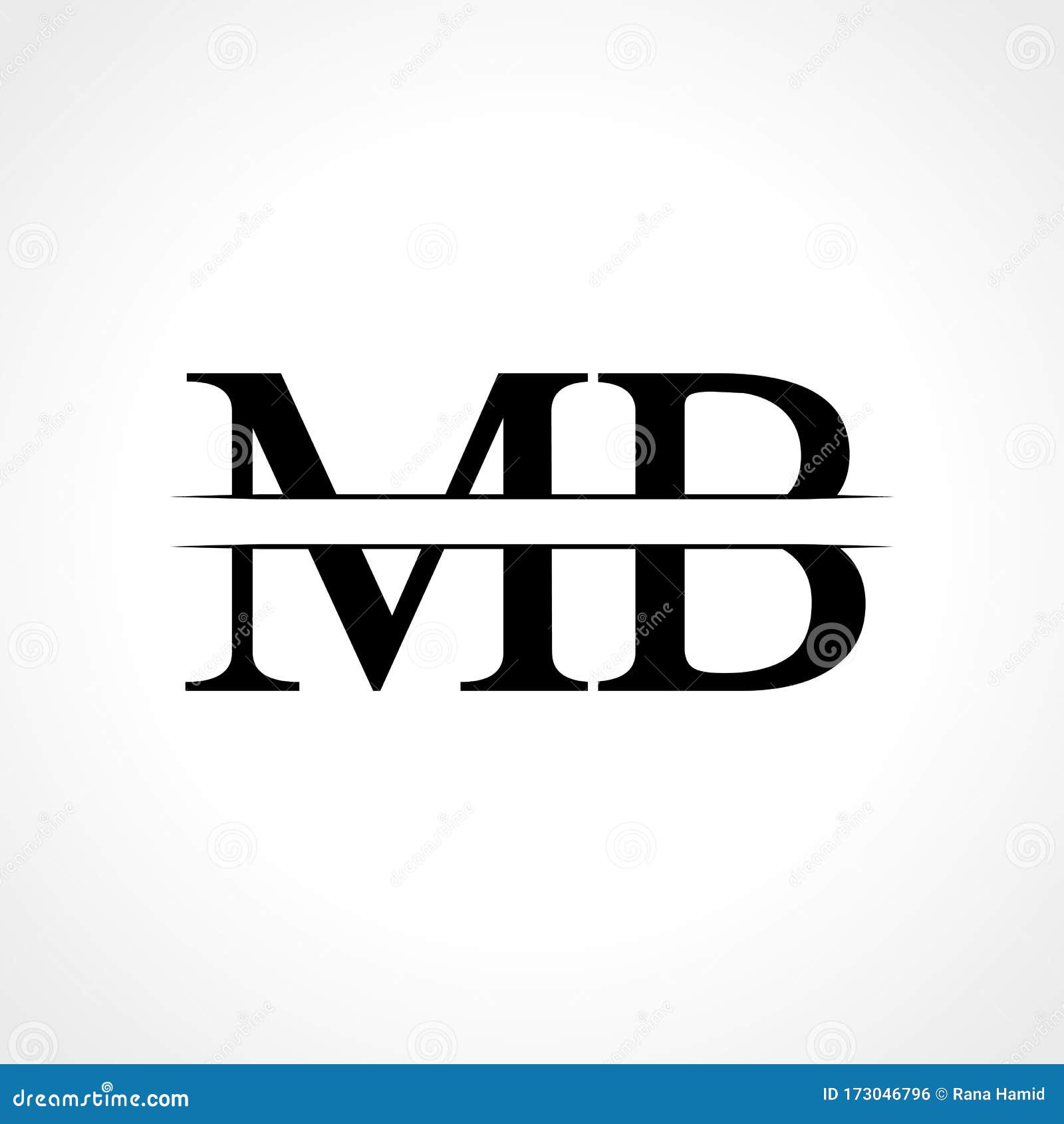 Initial MB Letter Logo Design Vector Template. Abstract Black Letter MB ...