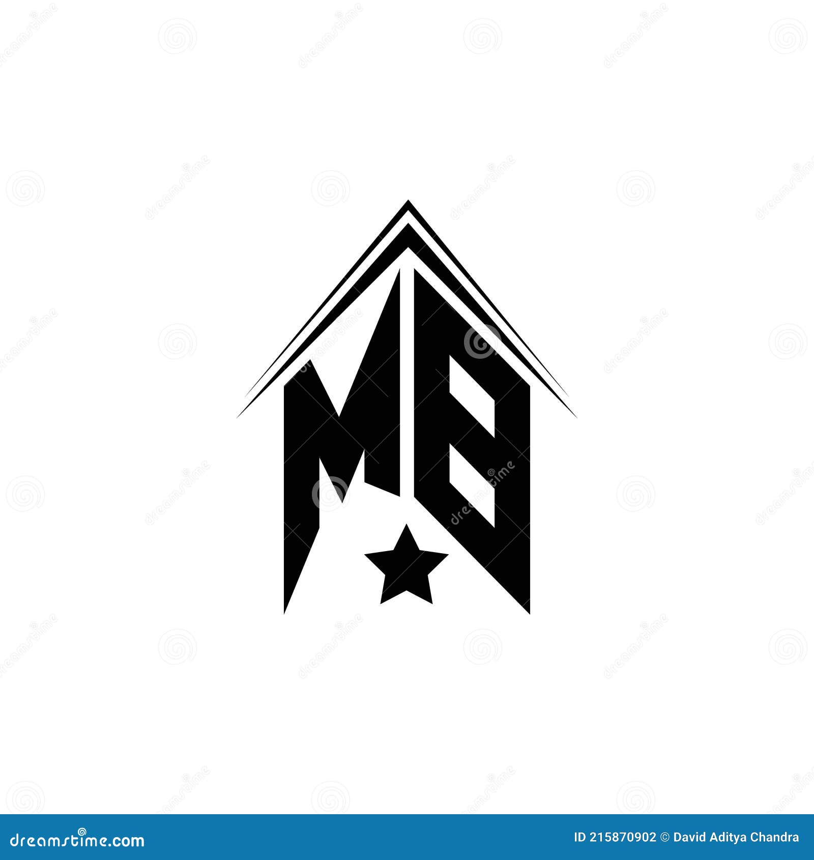 Initial MB Logo Design with Shape Style, Logo Business Branding Stock ...