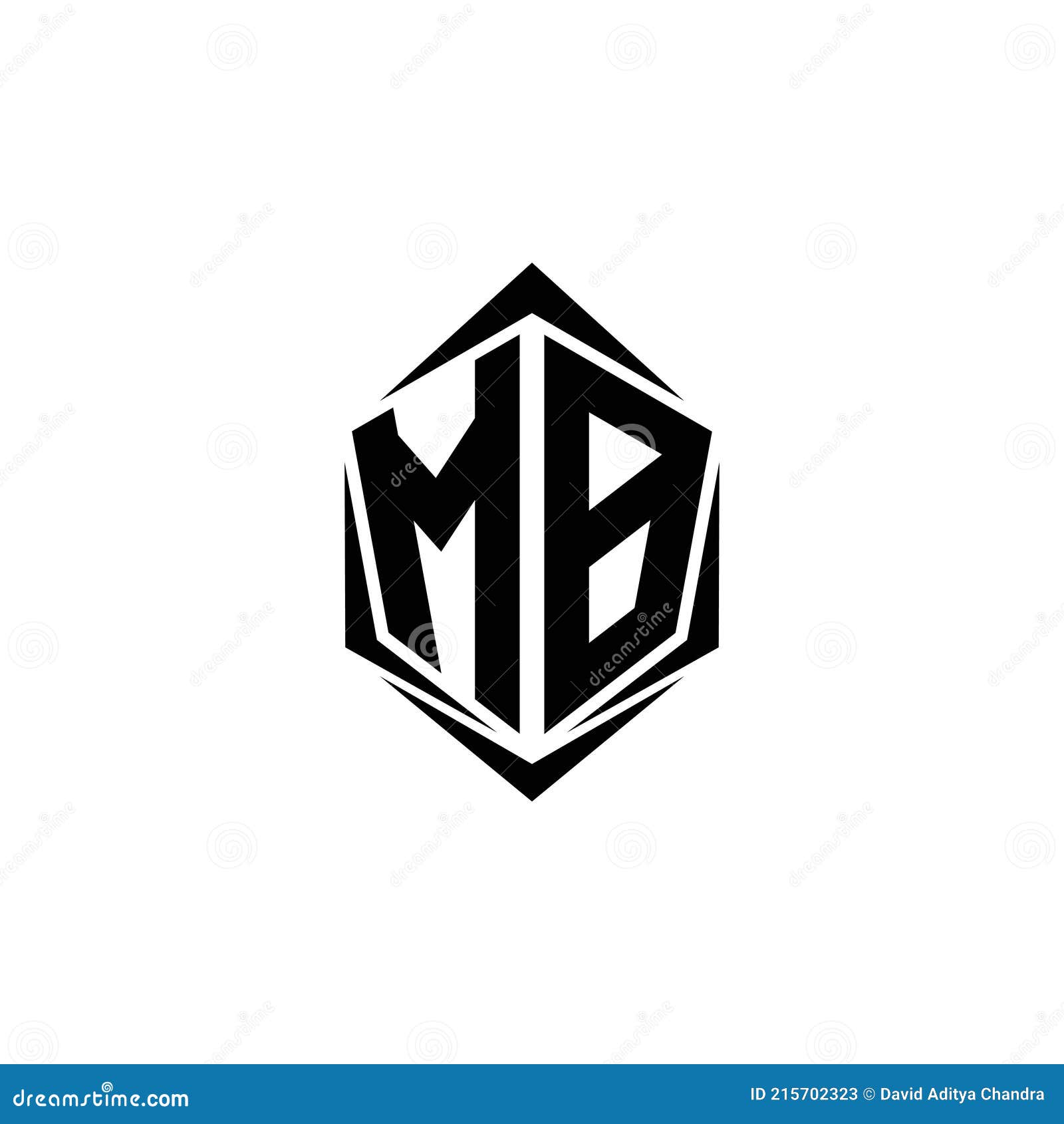 Initial MB Logo Design with Shield Style, Logo Business Branding Stock ...
