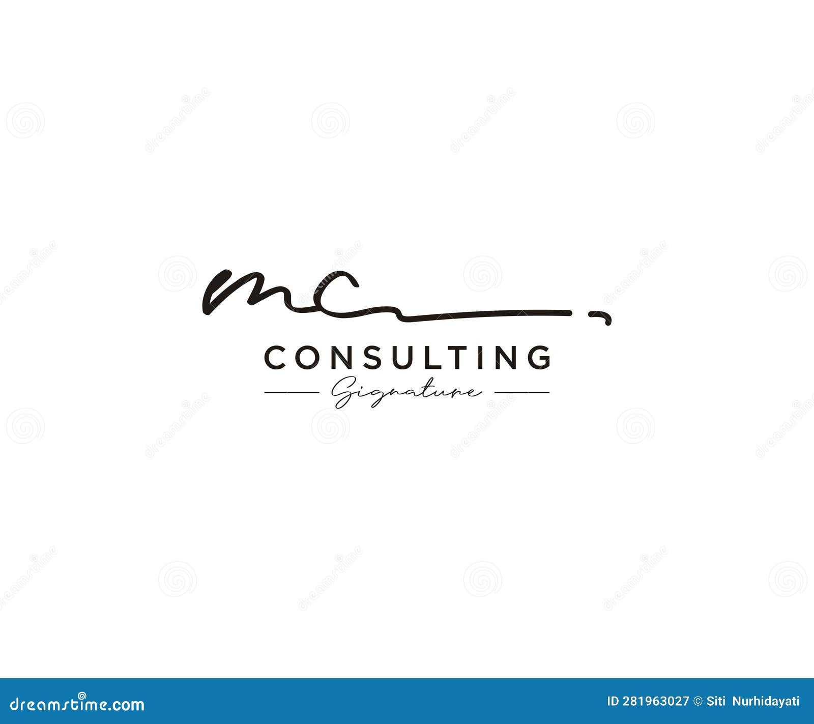 Initial MC Signature Logo Collection Template Vector. Hand Drawn ...