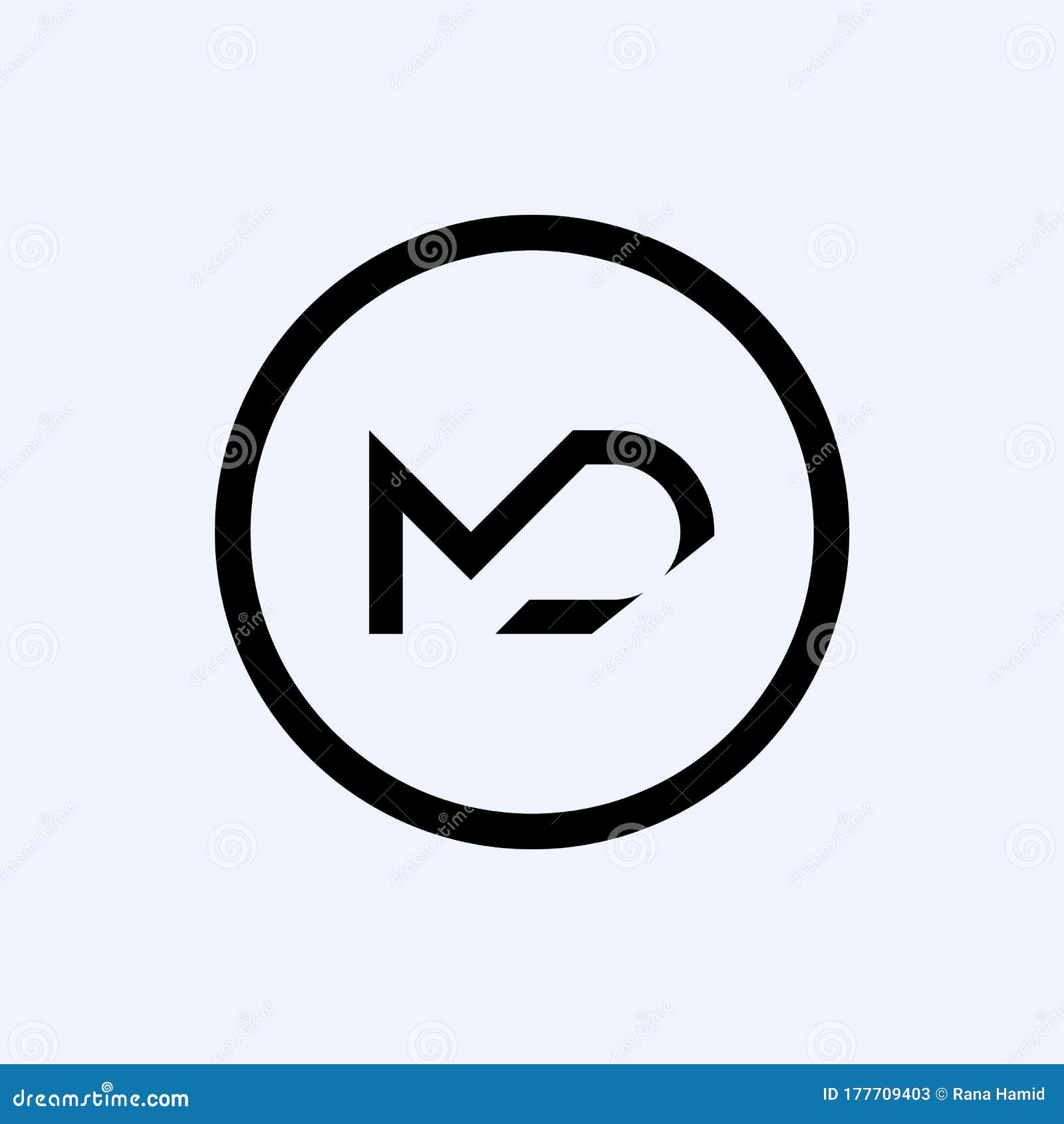Initial MD Letter Logo Vector Template. Abstract Letter MD Logo Design ...